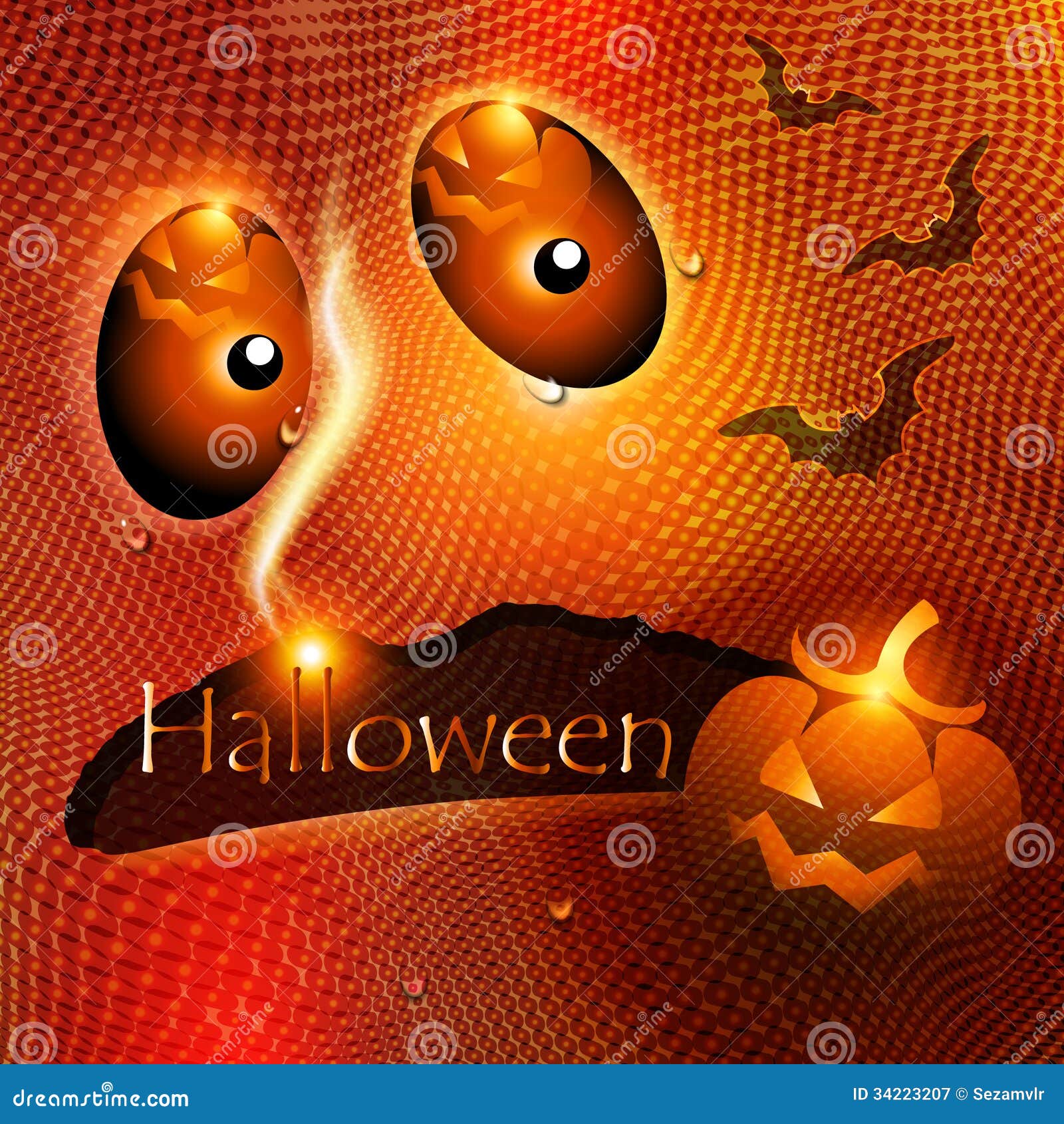 Halloween2 stock vector. Illustration of october, eyes - 34223207