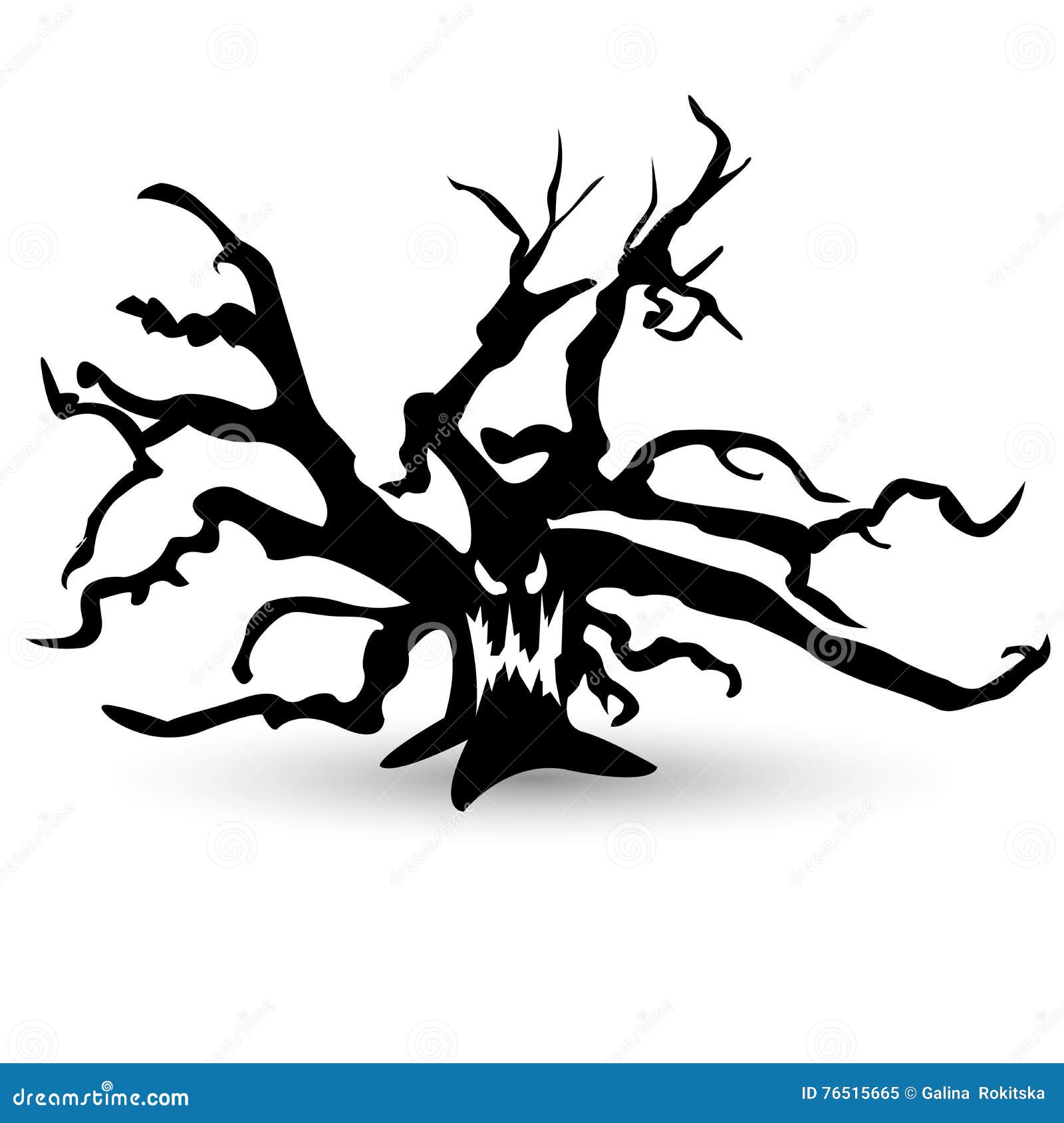 Halloween Scary Tree. Vector Illustration Stock Illustration ...