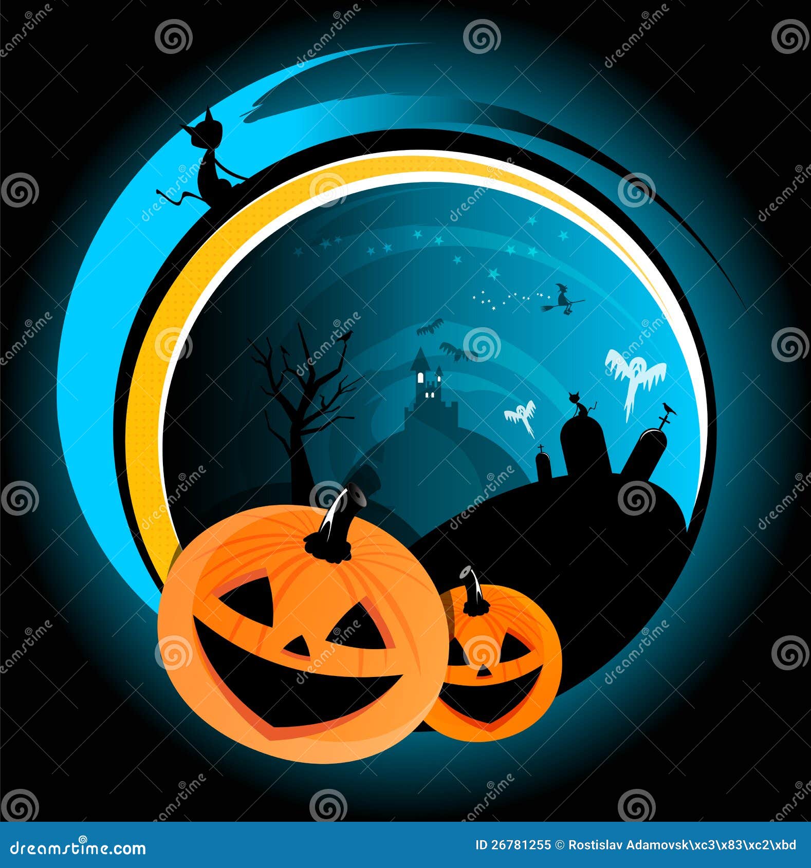 Halloween Scary Vector Abstract Background Stock Vector - Illustration ...