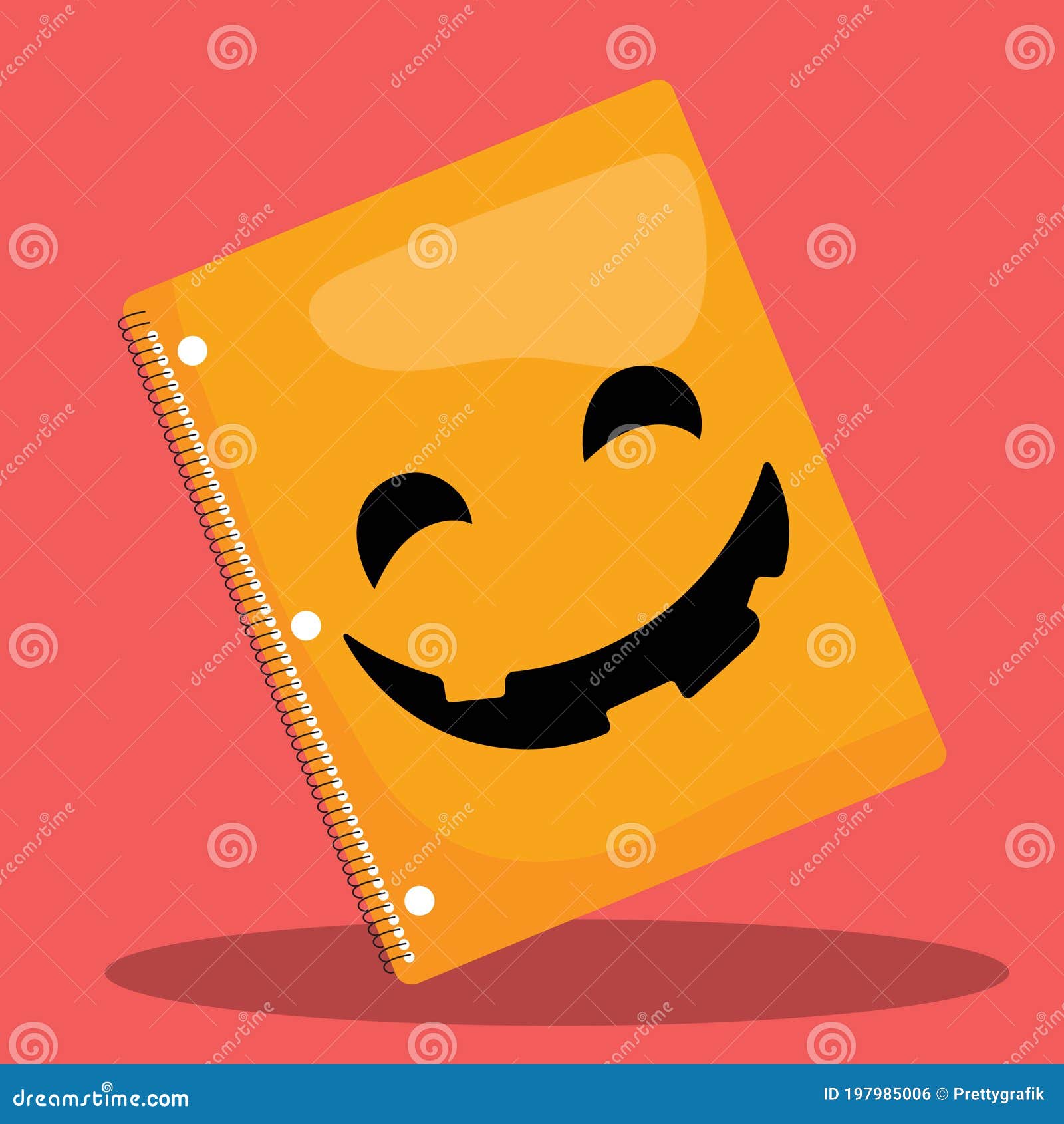 HALLOWEEN SCHOOL NOTEBOOK ORANGE 09 Stock Vector - Illustration of ...