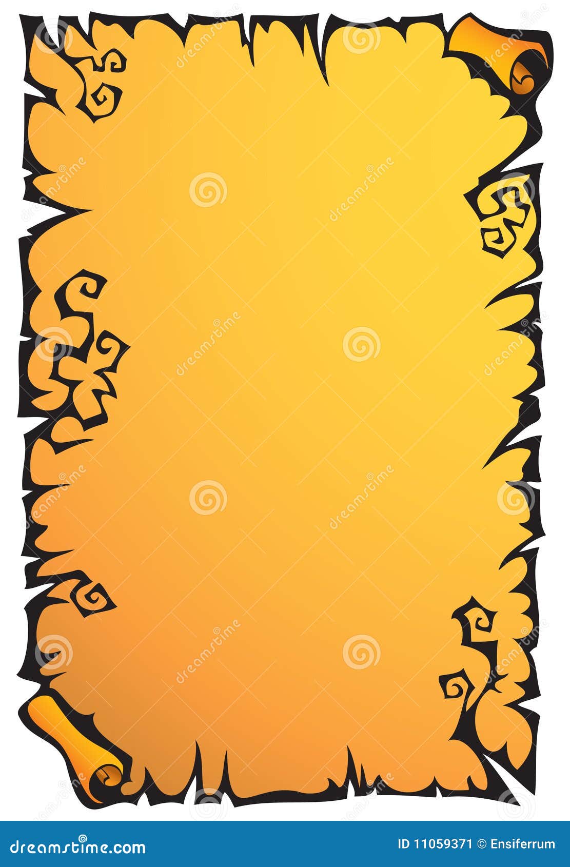 Halloween Scroll Background Stock Vector - Illustration of frame ...