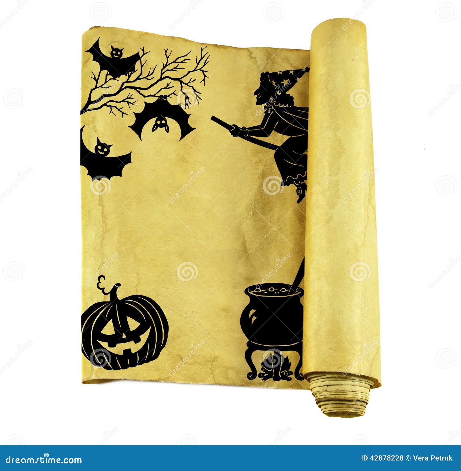 Halloween scroll stock photo. Image of antique, drawing - 42878228