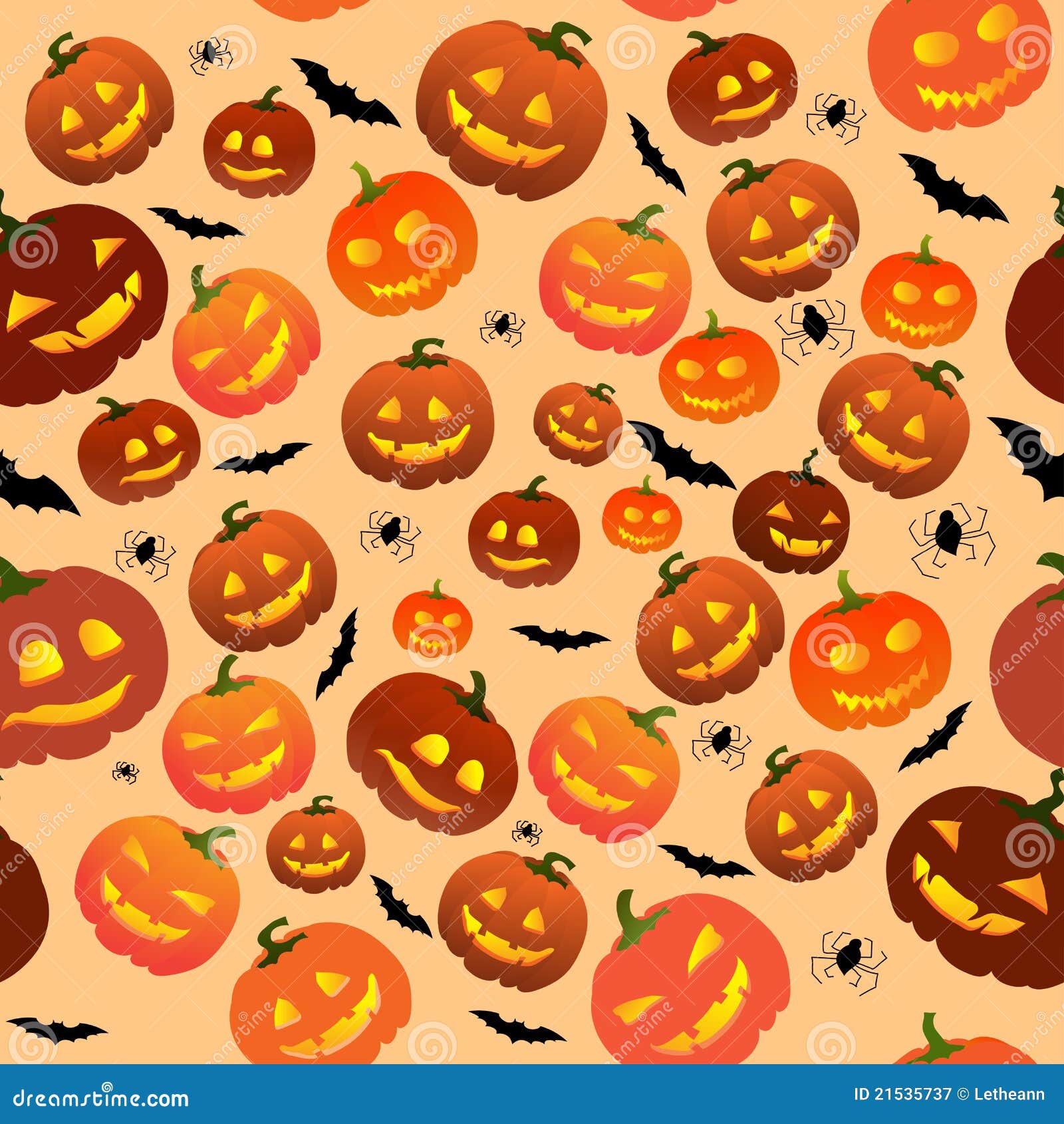 Halloween seamless stock vector. Illustration of creativity - 21535737