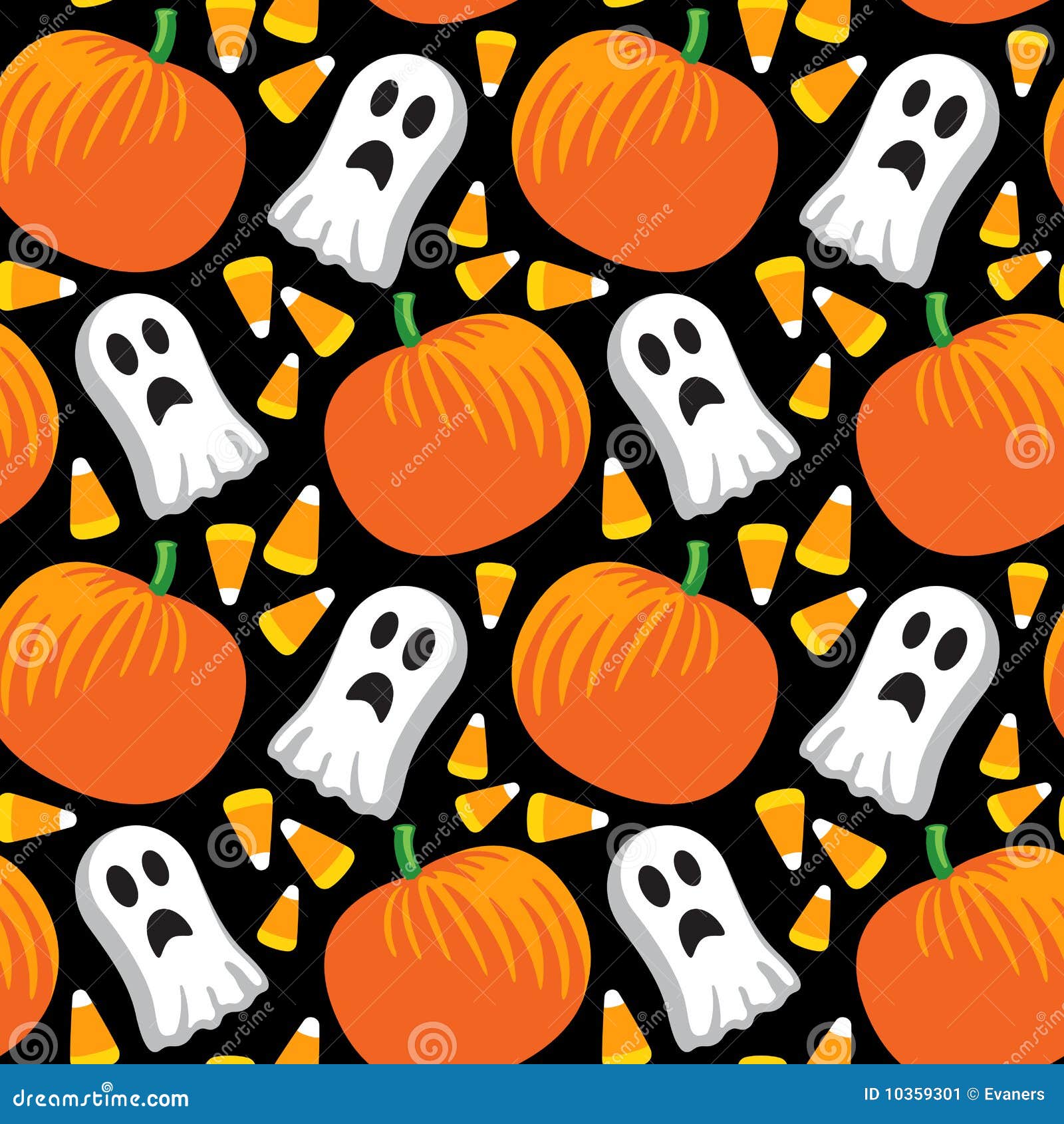 Halloween Seamless pattern stock vector. Illustration of black - 10359301