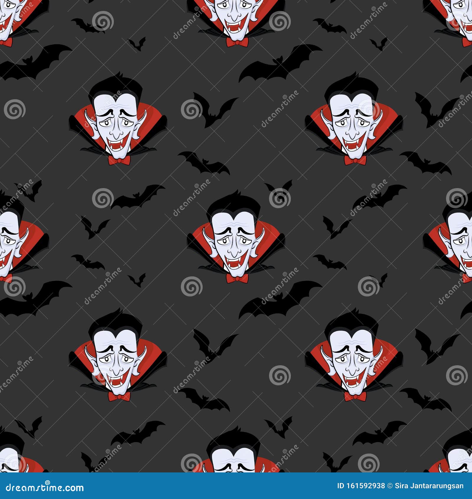 Halloween Seamless Pattern Count Dracula Stock Vector - Illustration of ...