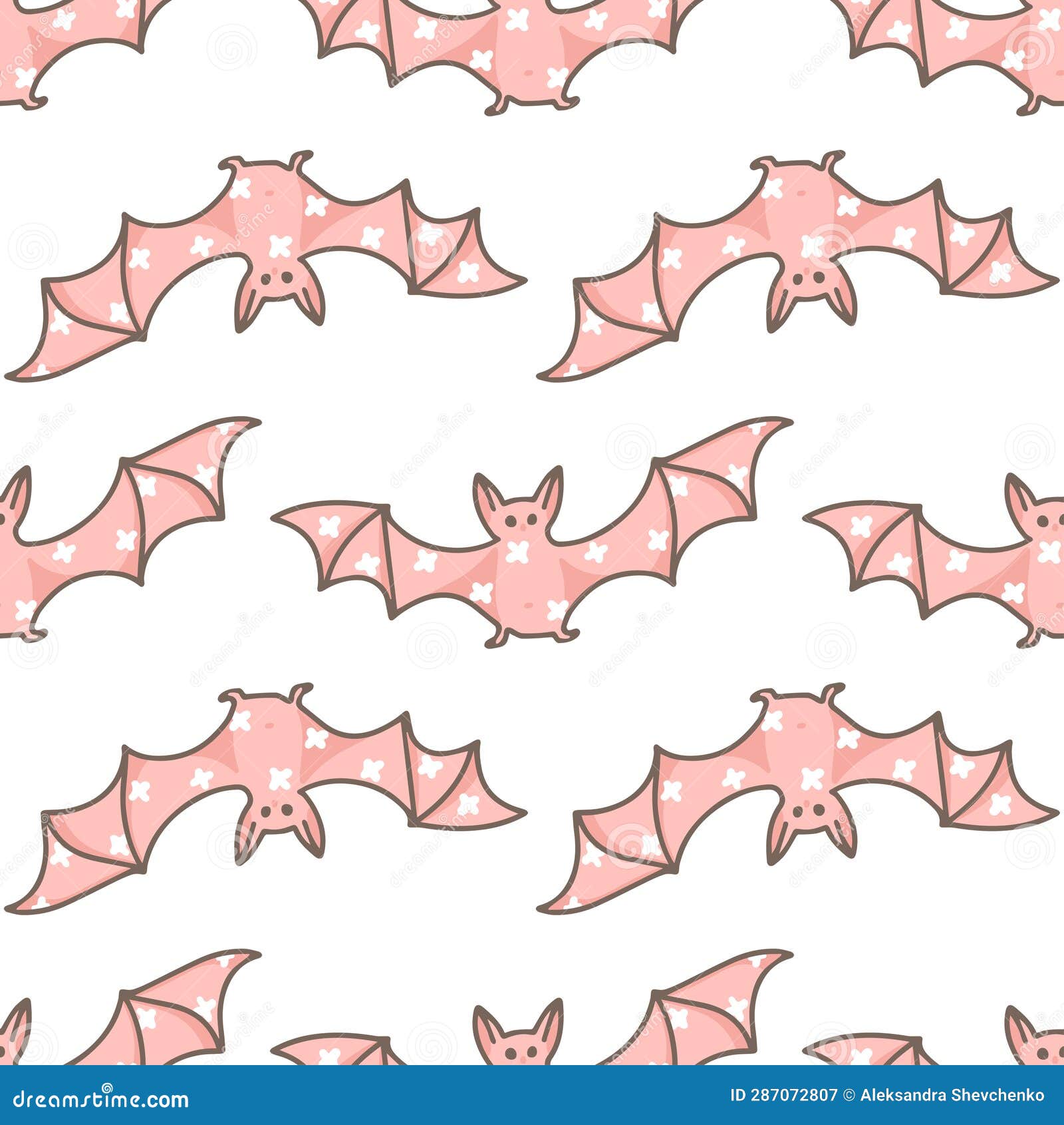 Halloween Seamless Pattern with Pink Bats Stock Vector - Illustration ...
