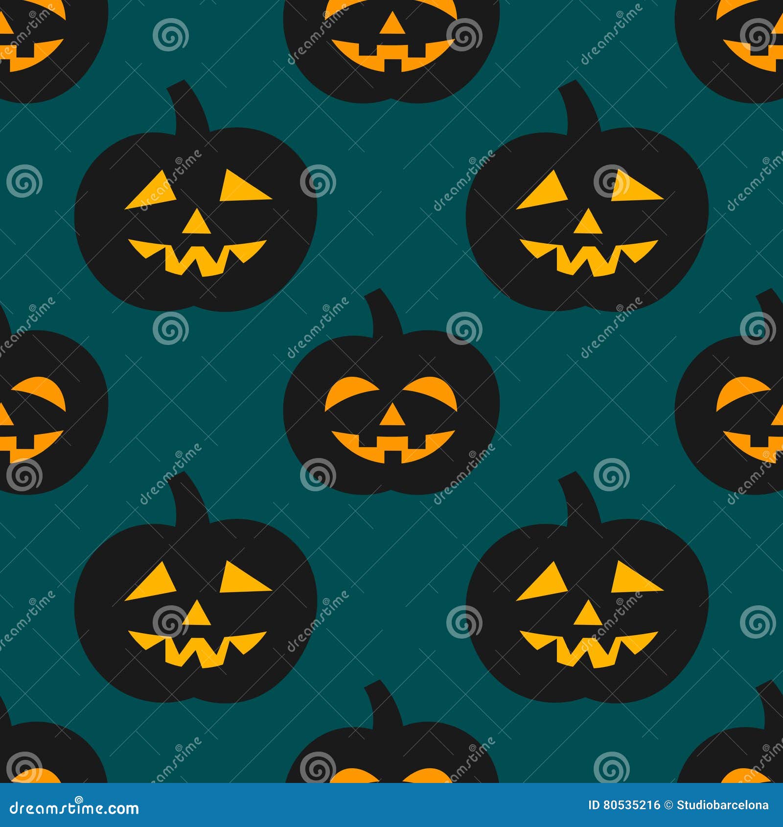 Halloween seamless pattern stock vector. Illustration of color - 80535216