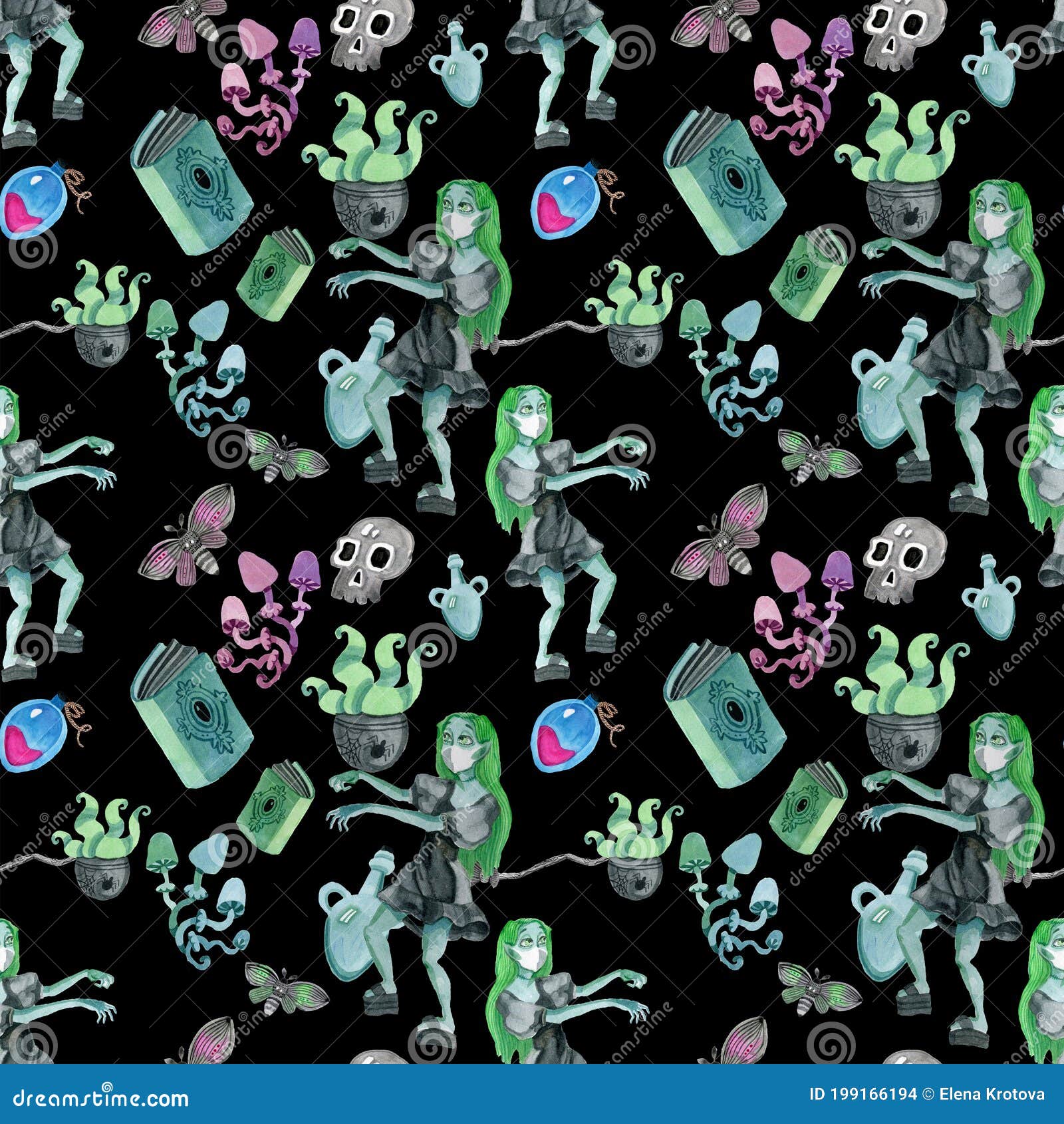 Seamless Pattern Zombies Stock Photos - Free & Royalty-Free Stock ...