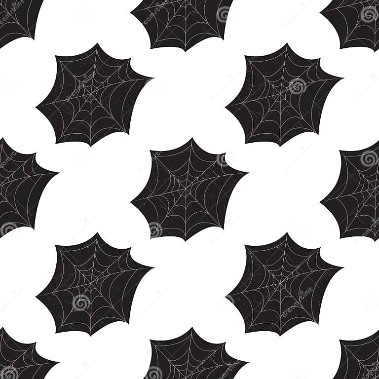 Halloween Seamless Patterns with Cobweb and Spiders. Stock Vector ...