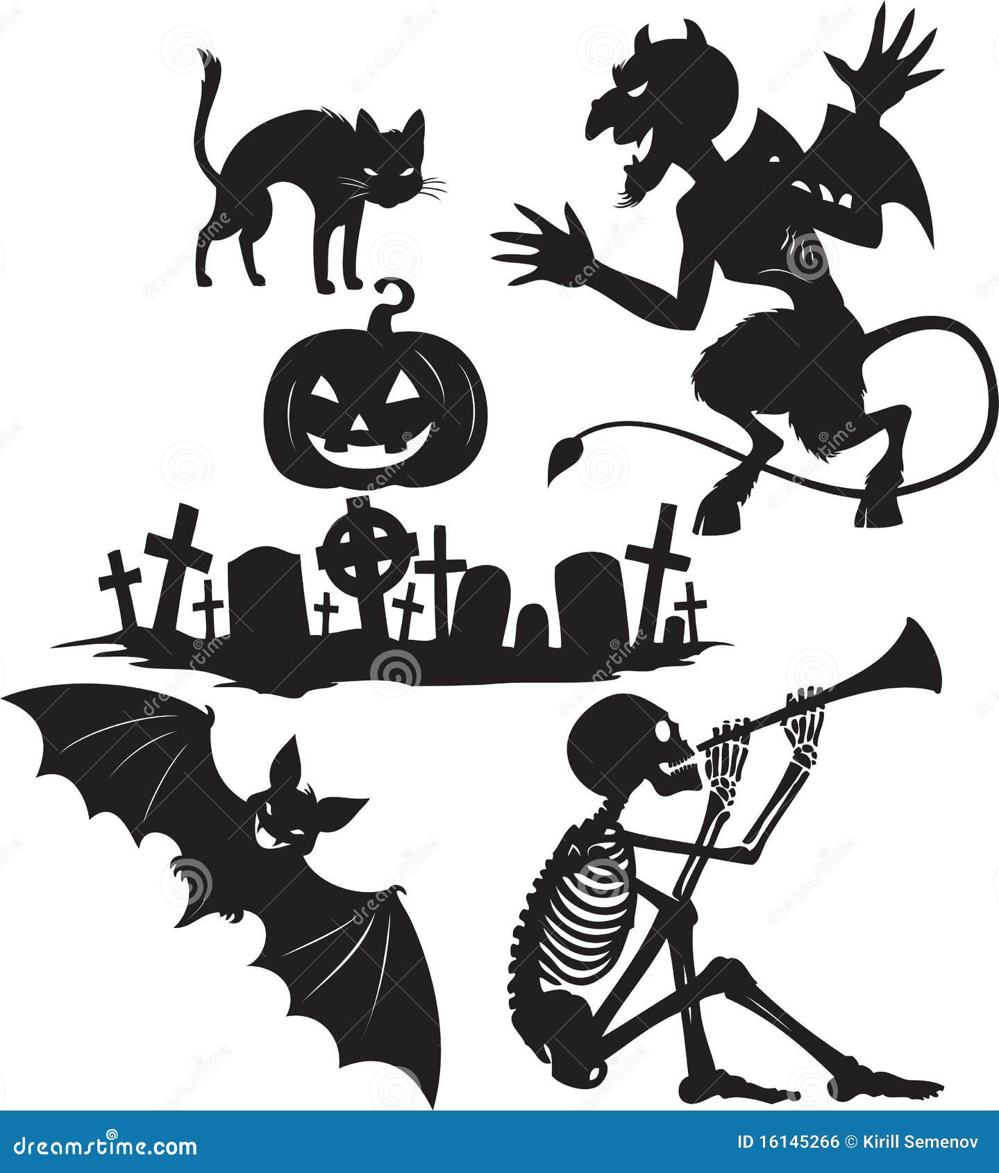 Halloween shapes stock vector. Illustration of cartoon - 16145266