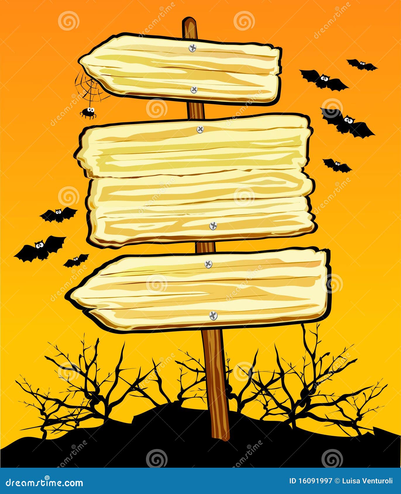 Halloween sign stock illustration. Illustration of advertisement - 16091997