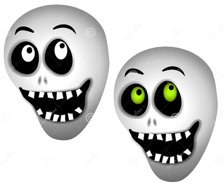 Halloween Skeleton Skulls stock illustration. Illustration of colorful ...