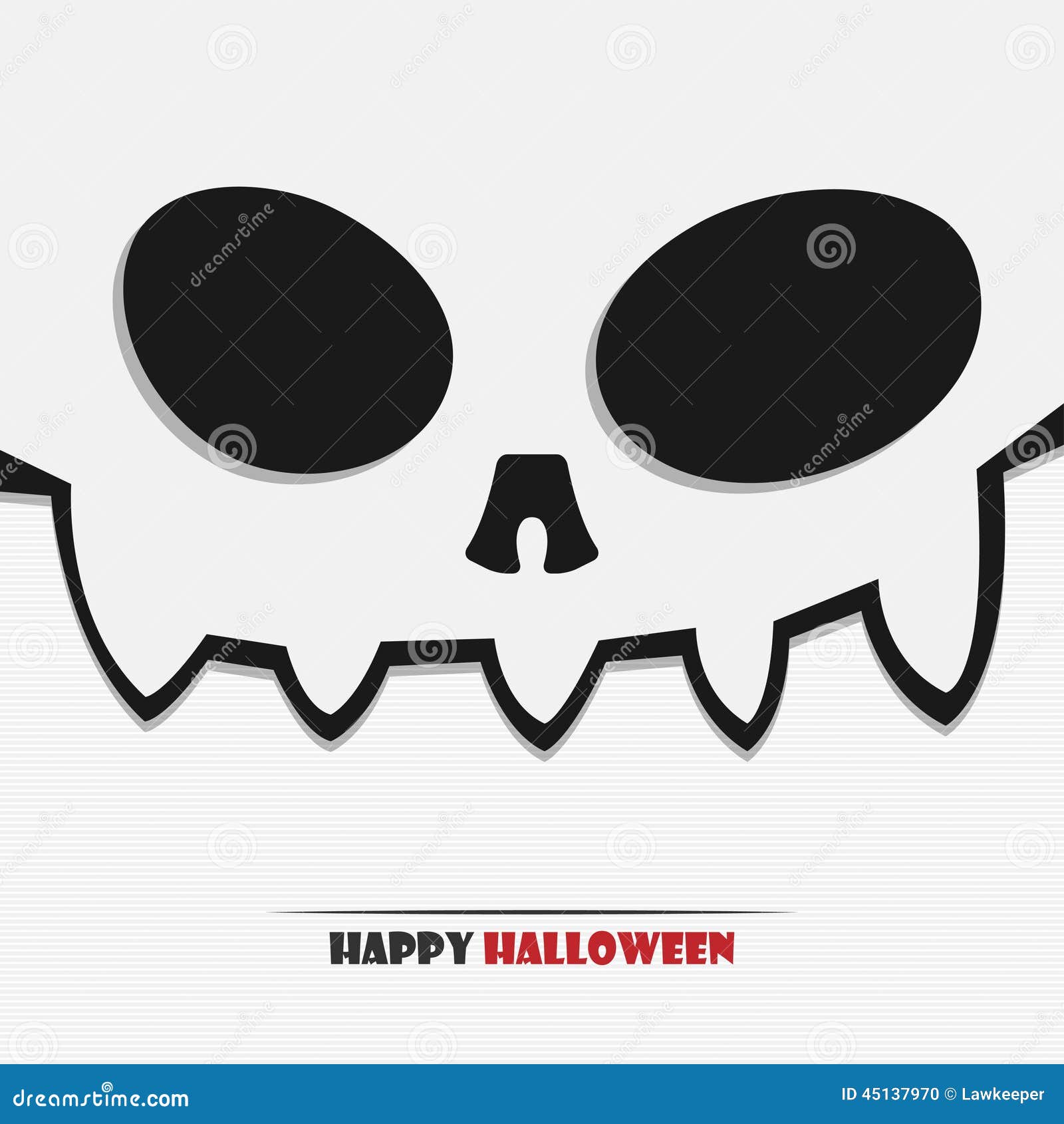 Halloween skull stock vector. Illustration of face, cutting - 45137970