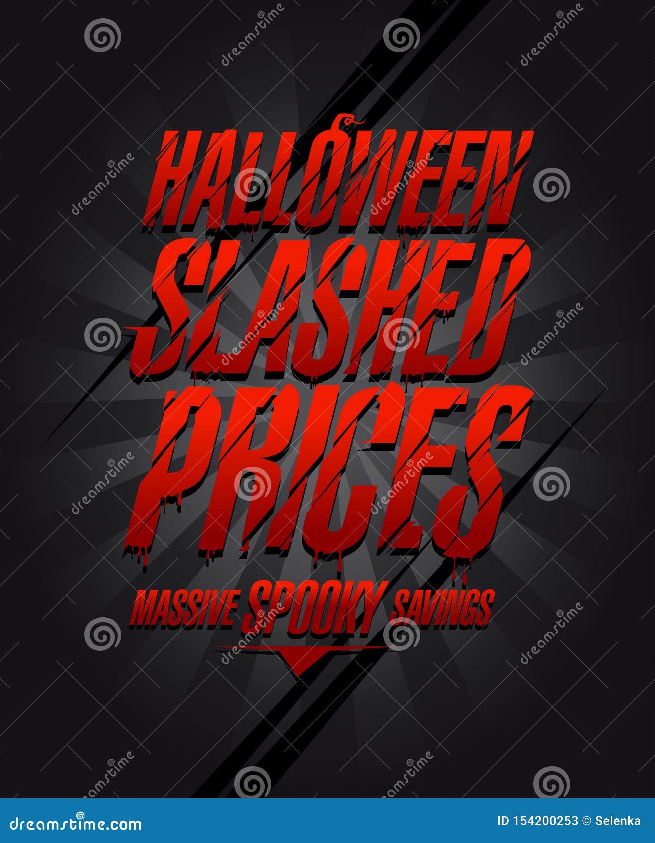 Halloween Slashed Prices, Massive Spooky Savings Stock Vector ...