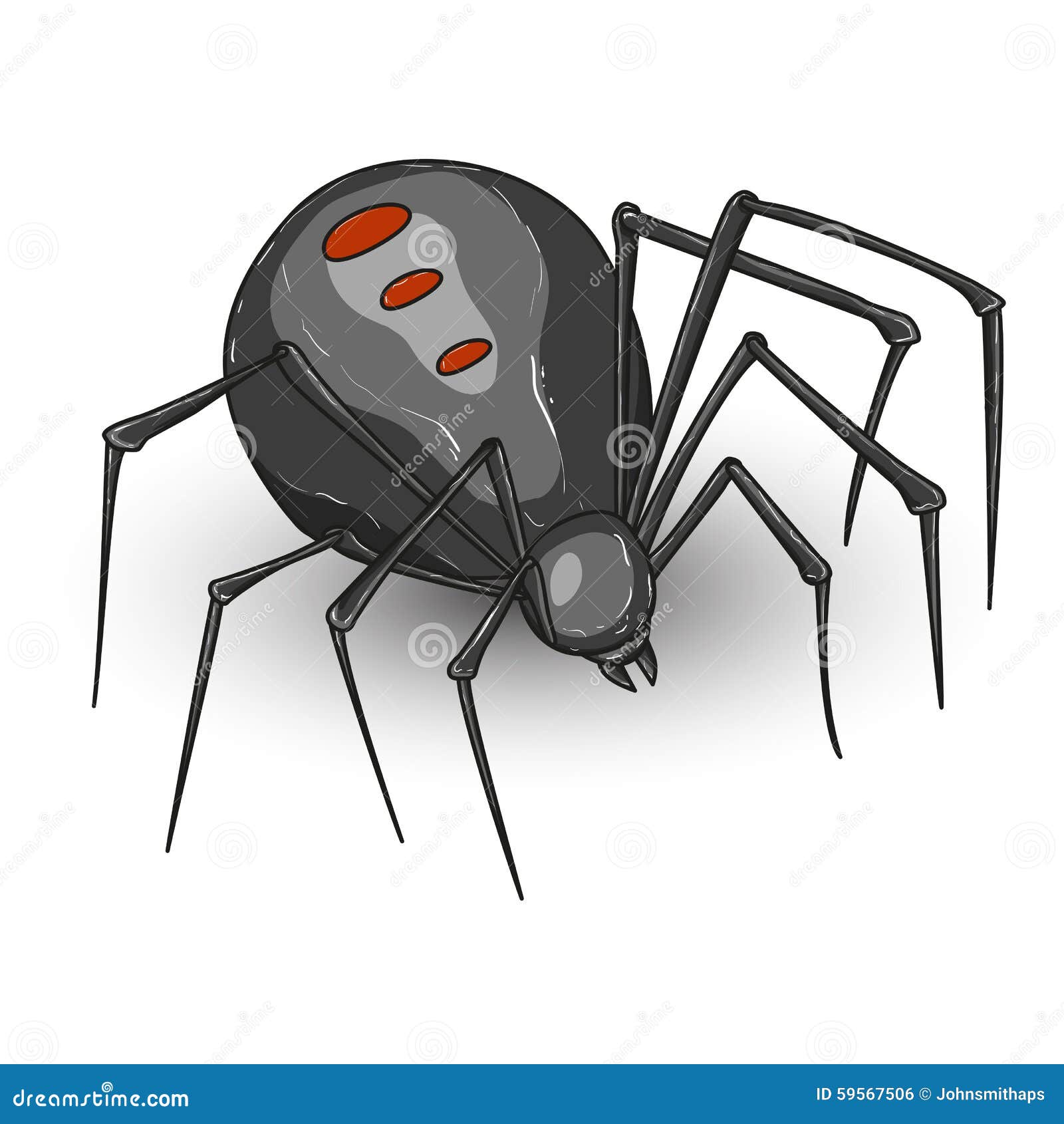 Spider Hand Drawn Sketch And Watercolor Illustrations. Watercolor ...