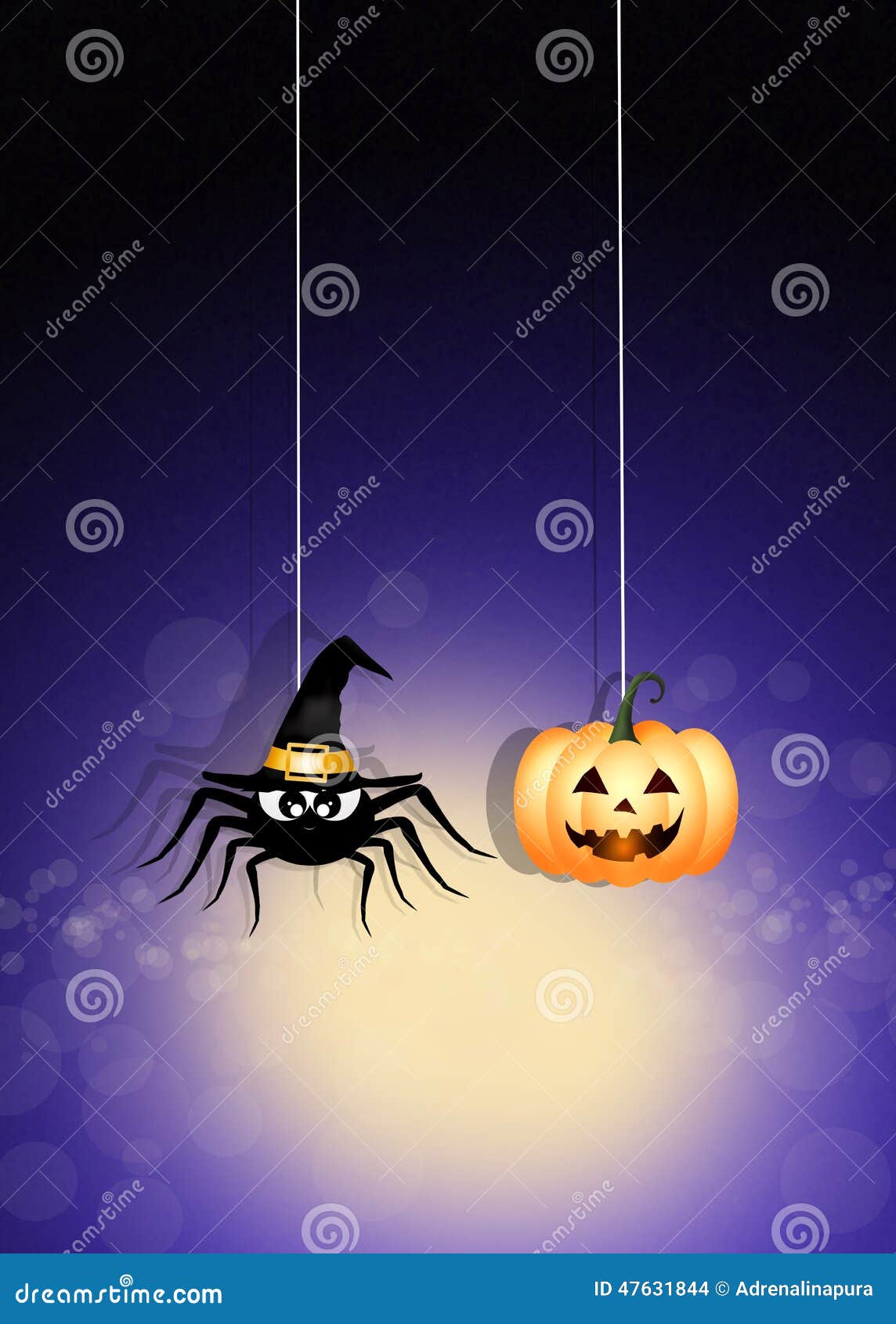 Halloween spider stock illustration. Illustration of trick - 47631844