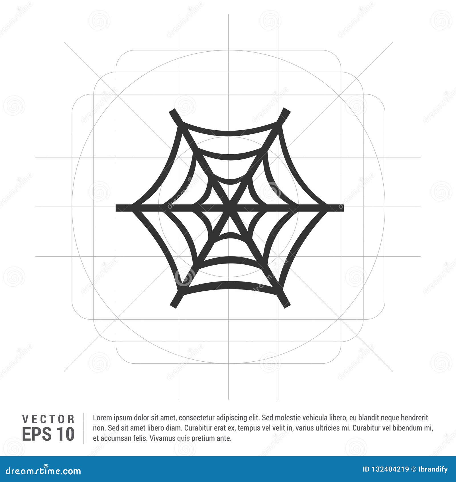 Halloween spider web icon stock vector. Illustration of dark - 132404219