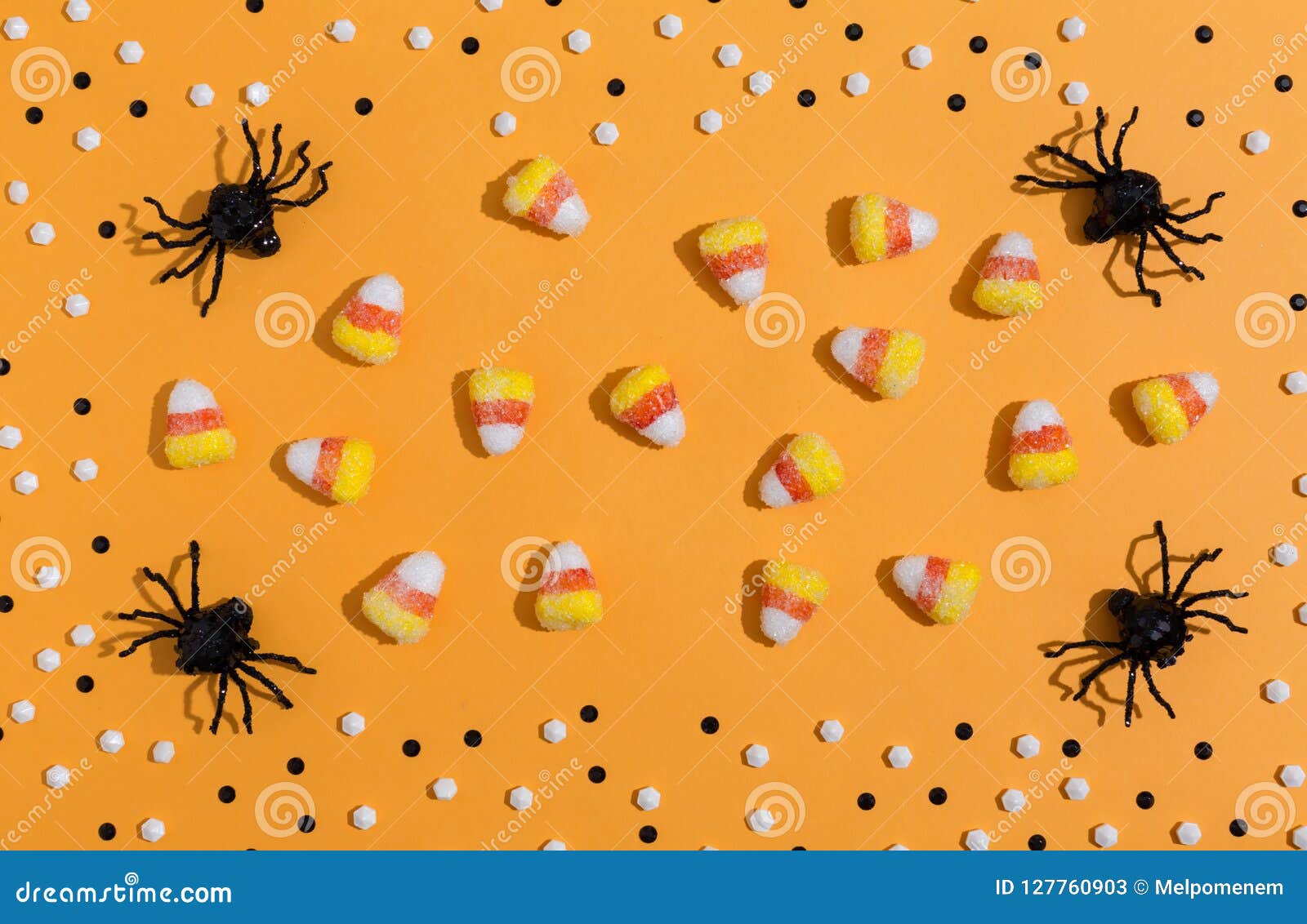Halloween Spiders Overhead View Stock Image - Image of assortment ...