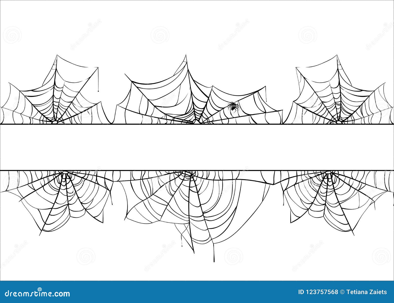 Halloween Spiderweb Vector Border. Cobweb Corner Frame Background ...