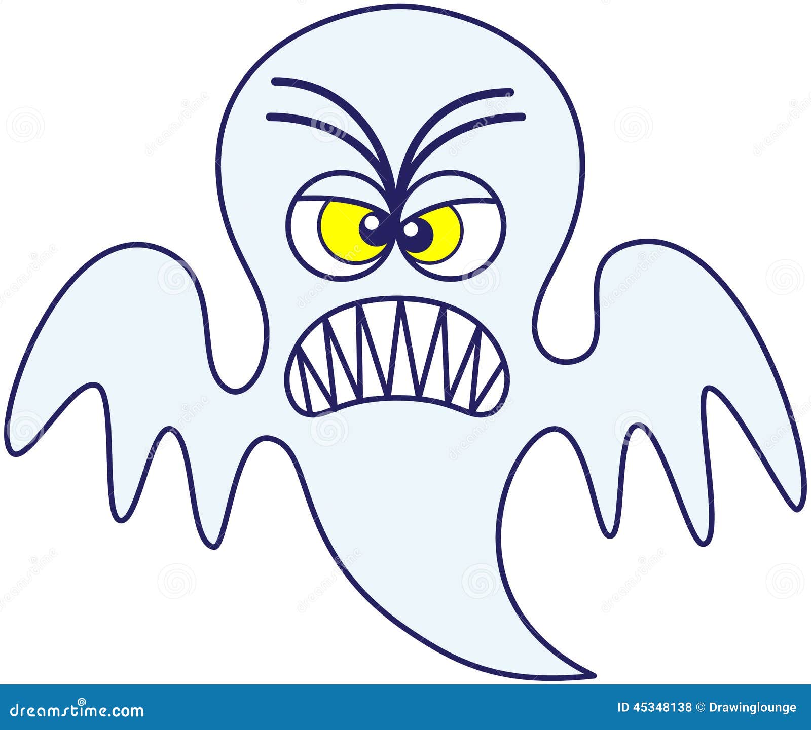 Halloween-spook Die Eng Zijn Vector Illustratie - Afbeelding: 45348138