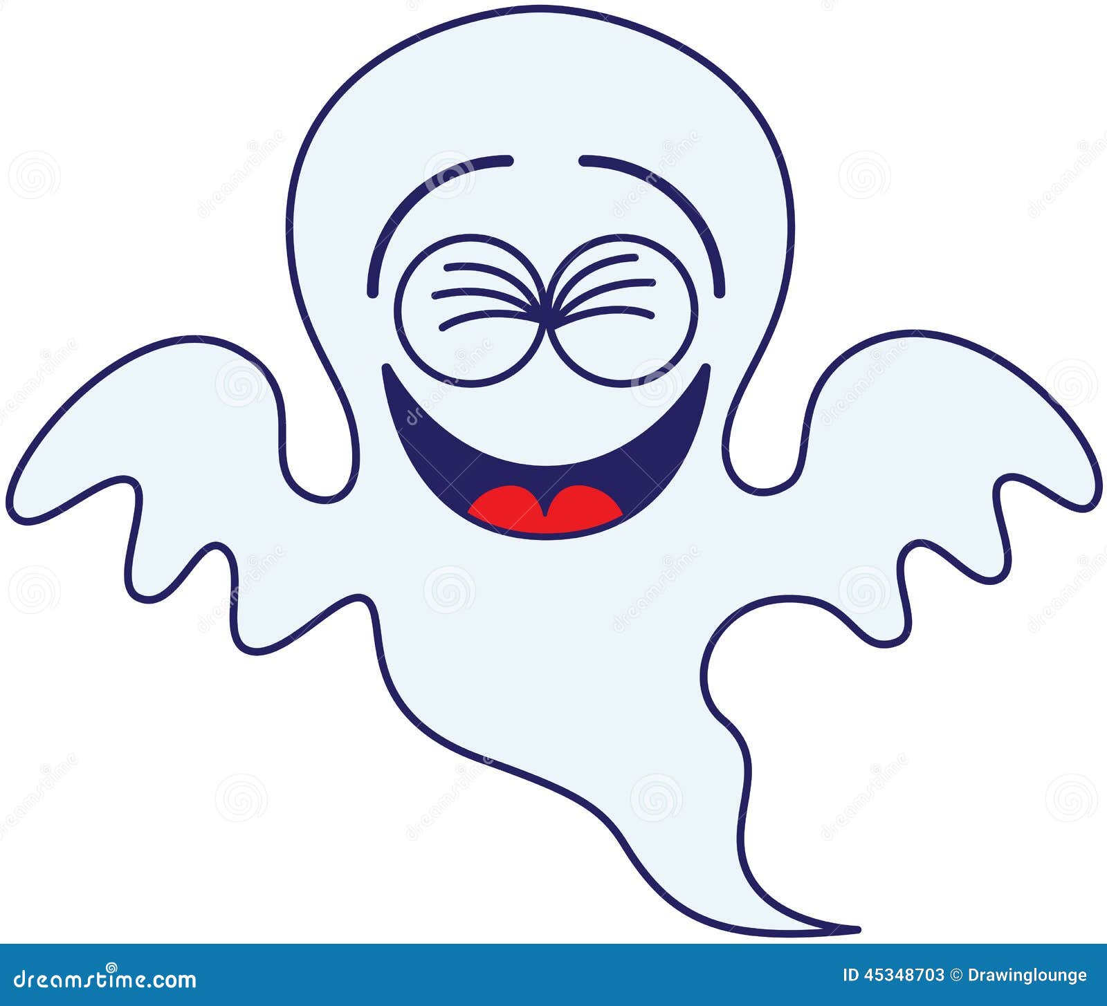 Halloween-spook Die Enthousiast Lachen Vector Illustratie ...