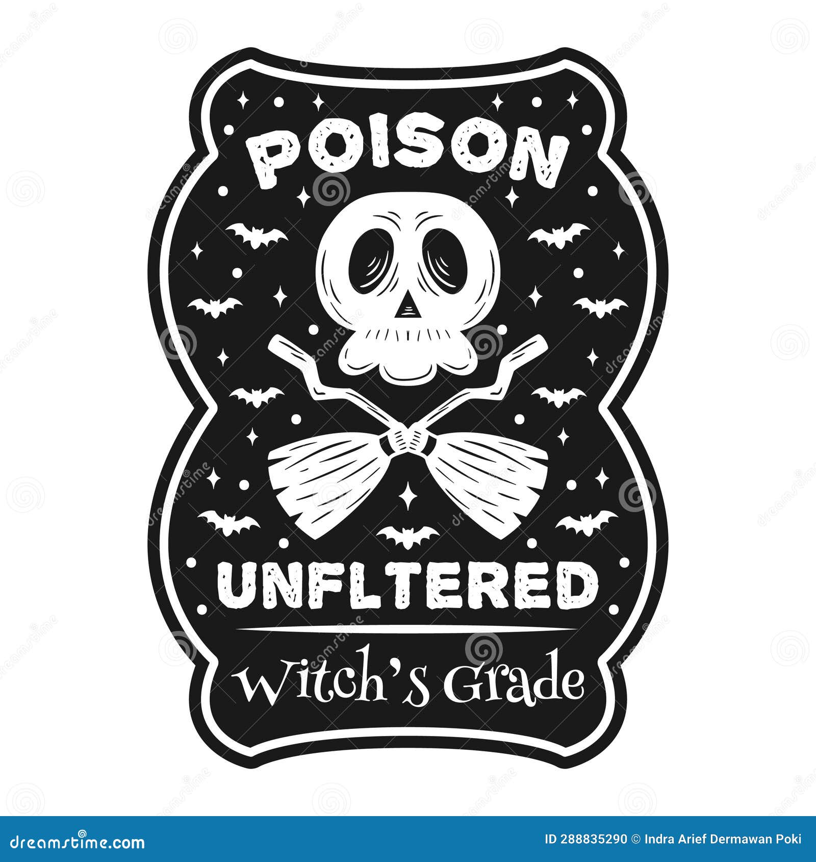 Halloween Spooky Label Witch Potion Label Halloween Spooky Tshirt Stock ...