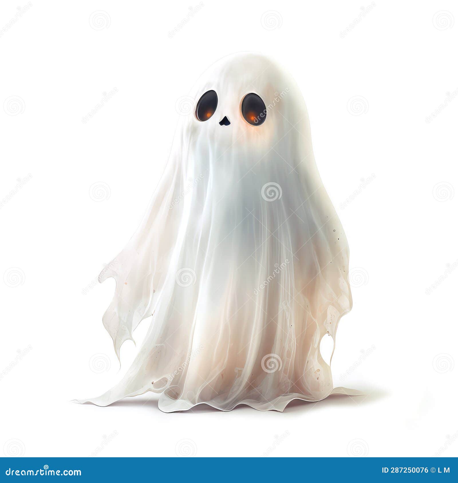 Halloween Sticker Template, White Ghost Stock Illustration ...