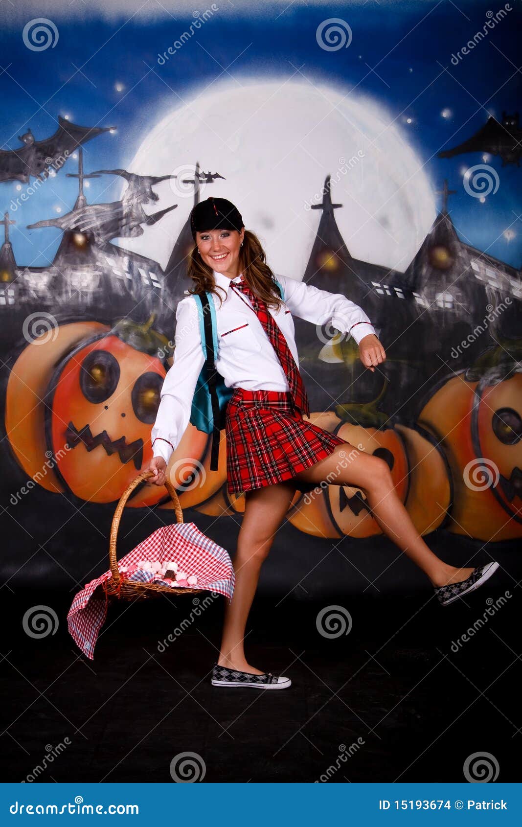Halloween student sweets stock photo. Image of female - 15193674