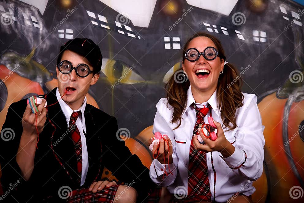 Halloween students sweets stock image. Image of holiday - 11123045