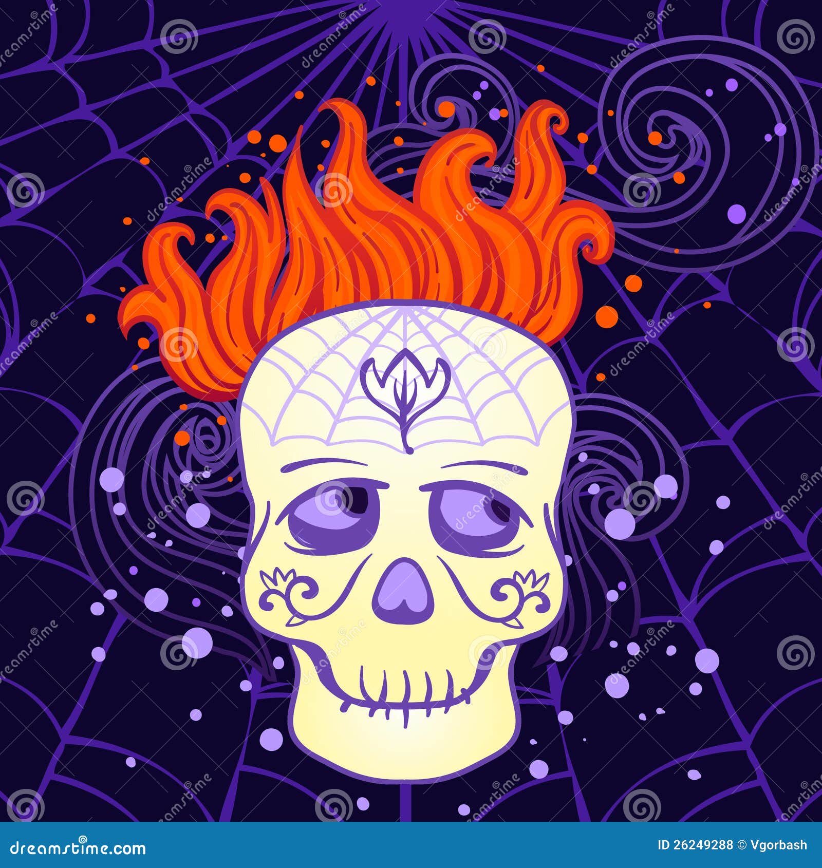 Halloween Sugar Skull in Vector Stock Vector - Illustration of mexican ...