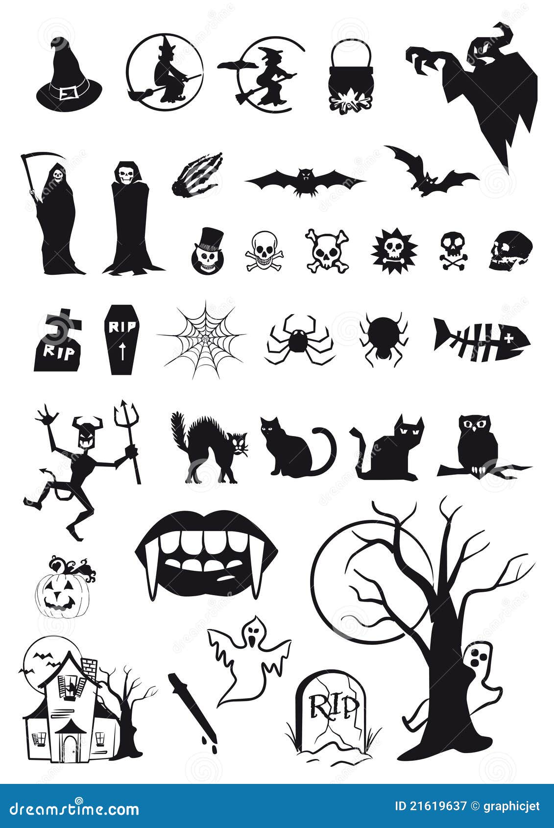 Halloween symbols stock vector. Illustration of potion - 21619637