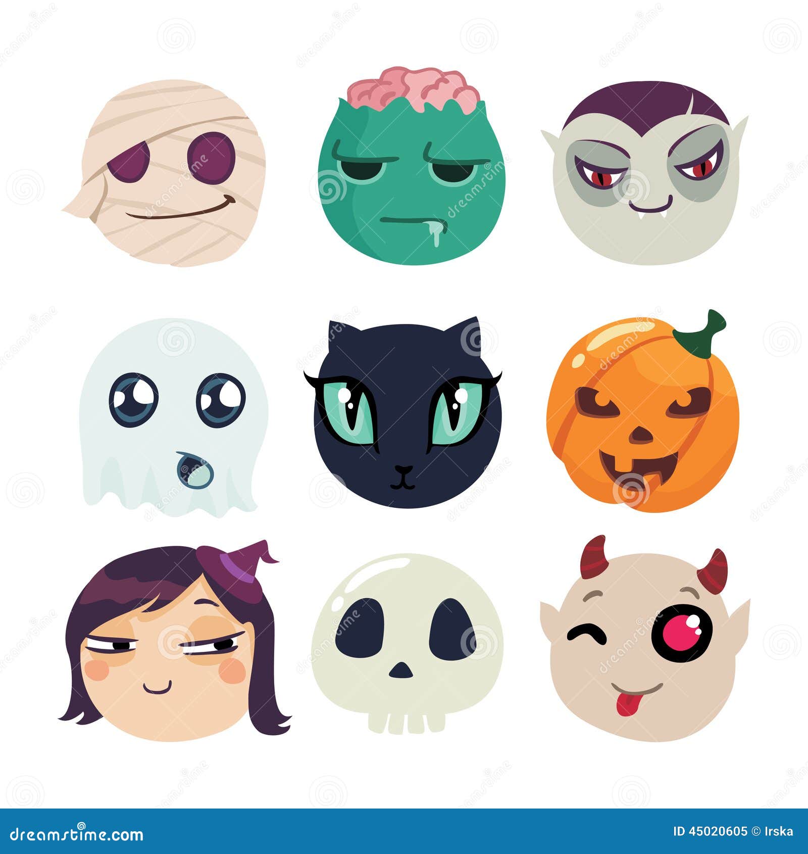 Halloween Symbols Collection. Stock Vector - Illustration of fear ...