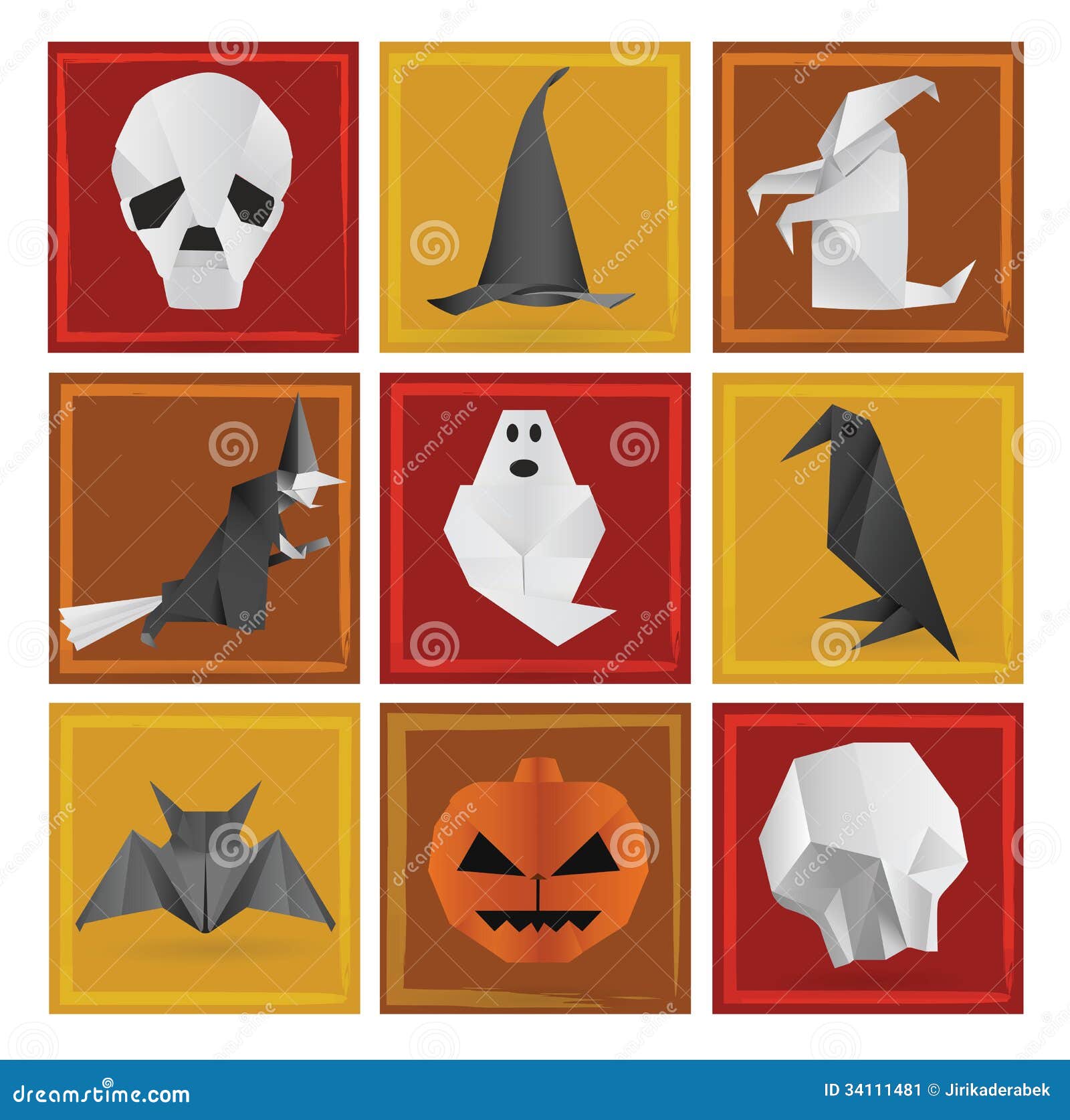 Halloween symbols stock illustration. Illustration of october - 34111481