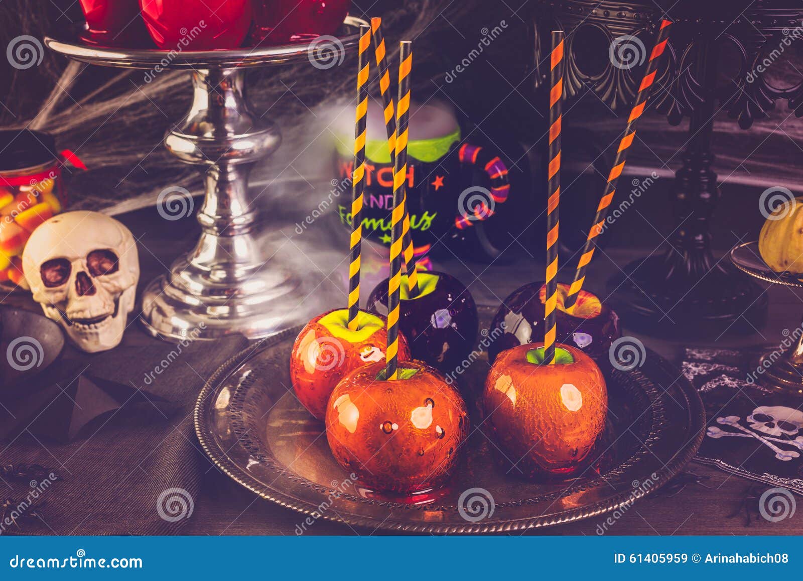 Halloween stock image. Image of apple, decor, dipped - 61405959