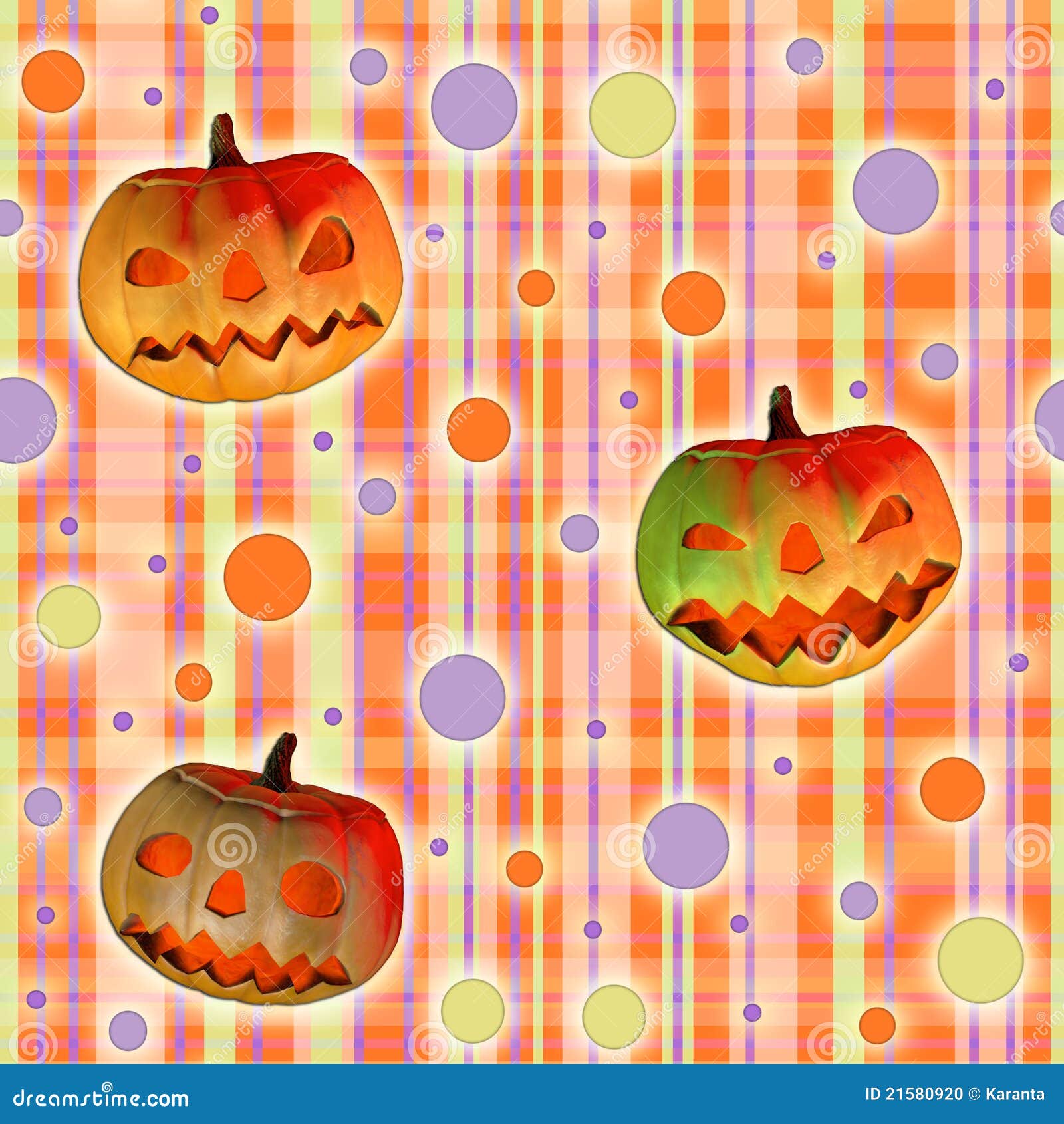 Halloween Texture with Pumpkins Stock Illustration - Illustration of ...