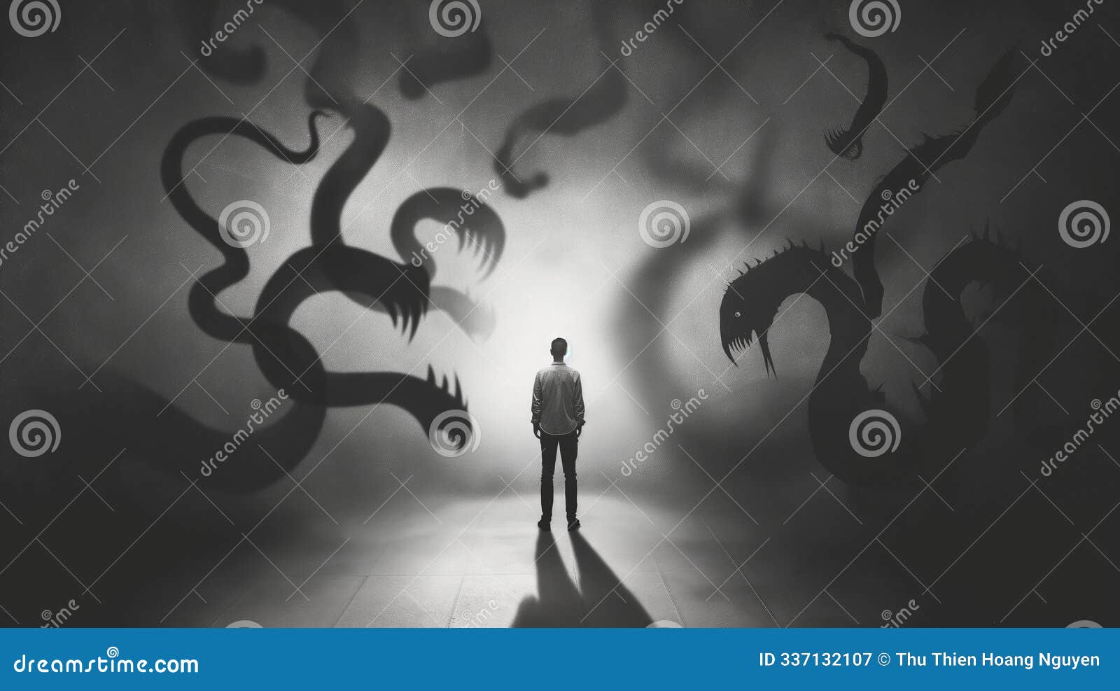 Halloween Theme of Shadow of Snake Stock Illustration - Illustration of ...