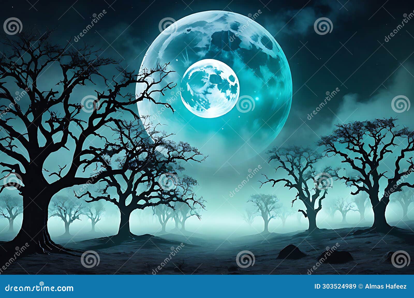 Halloween-Themed Digital Backdrop Incorporating Elements of Advanced ...