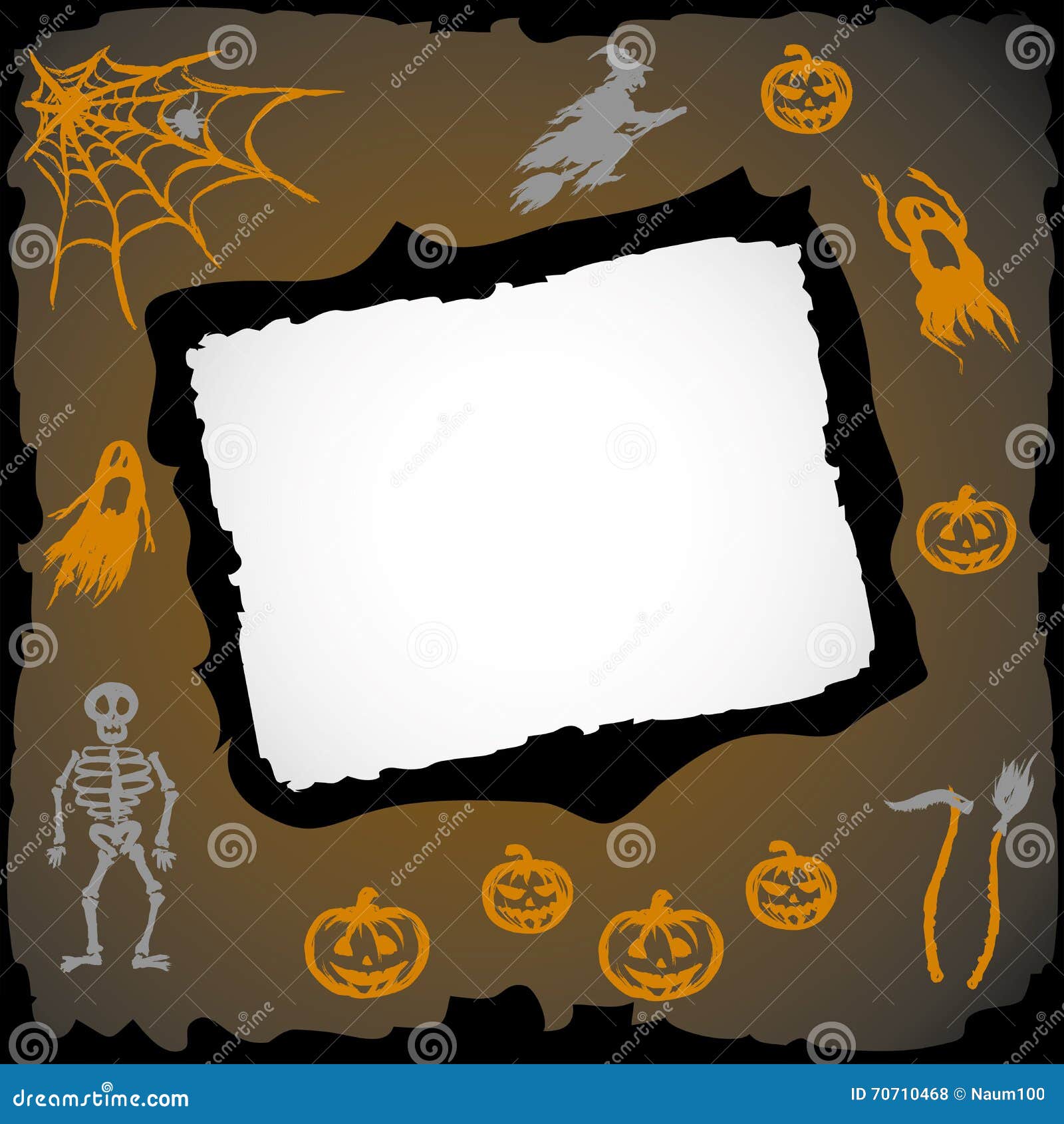 Halloween Themed Frame stock vector. Illustration of copyspace - 70710468