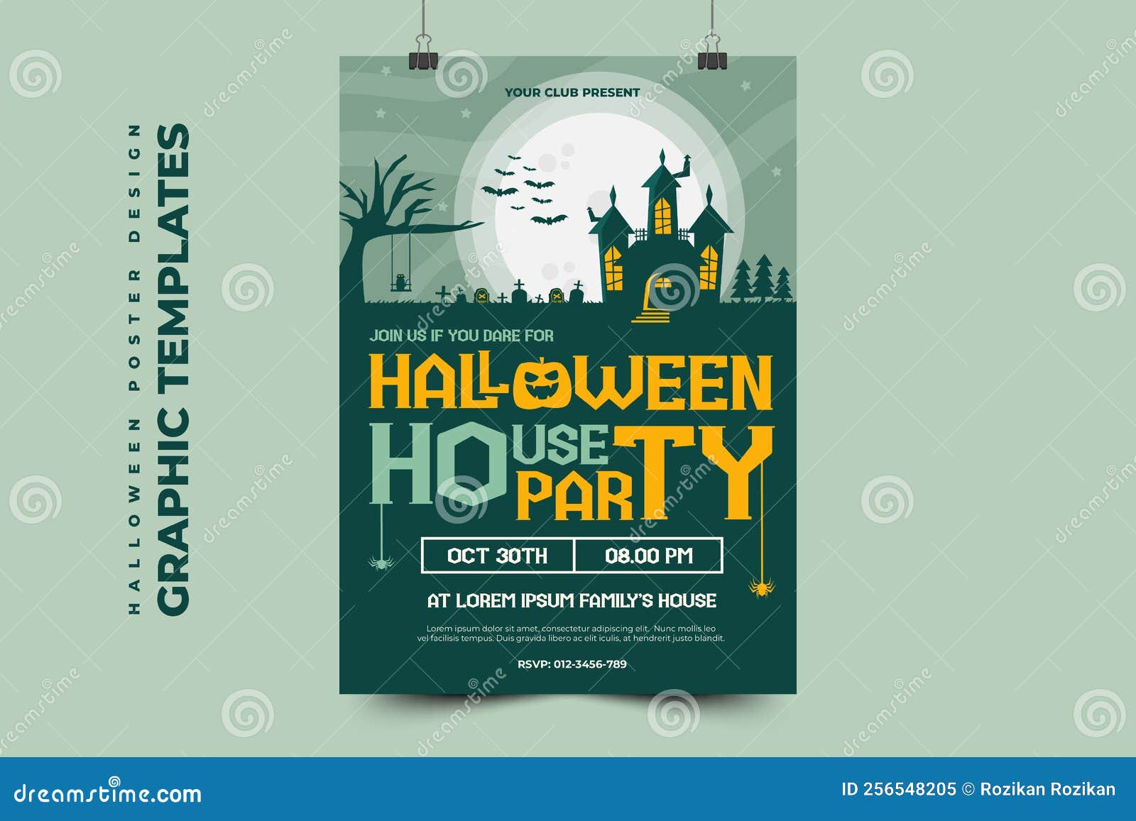 Simple and Elegant Halloween Graphic Design Template that is Easy To ...
