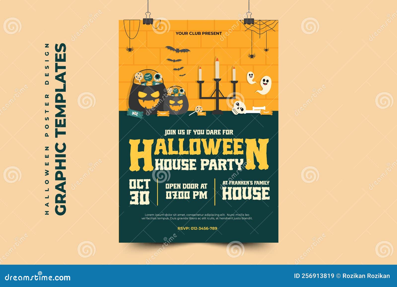 Simple and Elegant Halloween Graphic Design Template that is Easy To ...