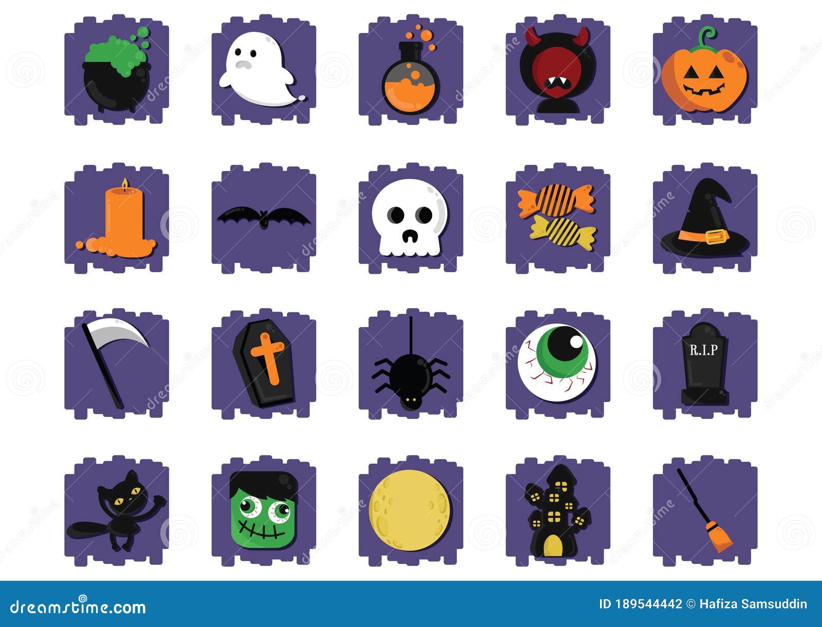 Halloween Themed Vectors. Vector Illustration Decorative Design Stock ...