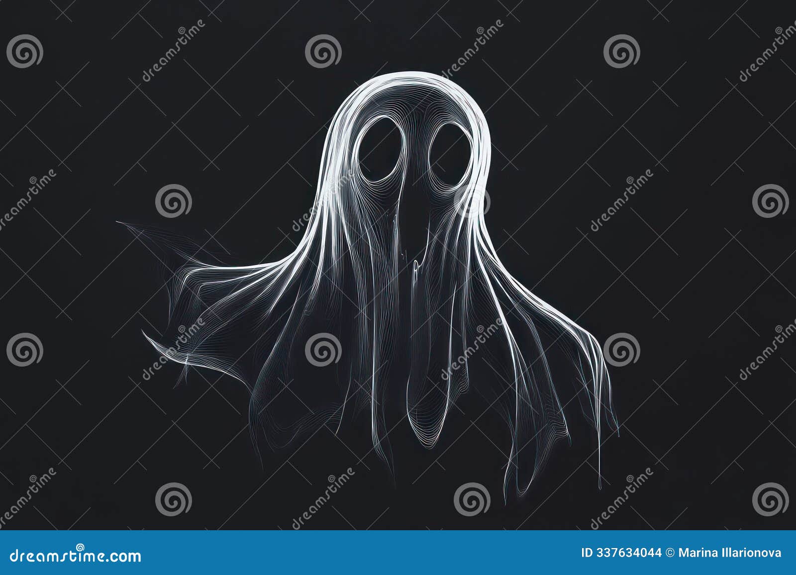 Transparent Ghost Figure In Gradient Background Stock Photo ...