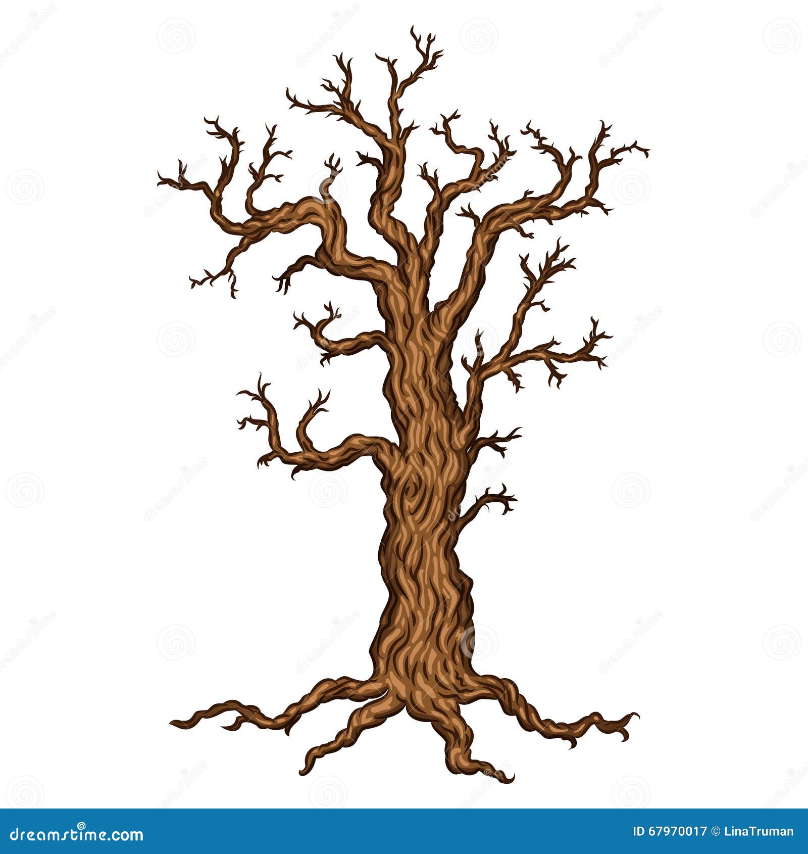 Halloween Tree, Bare Spooky Scary Halloween Tree. Vector Stock Vector ...