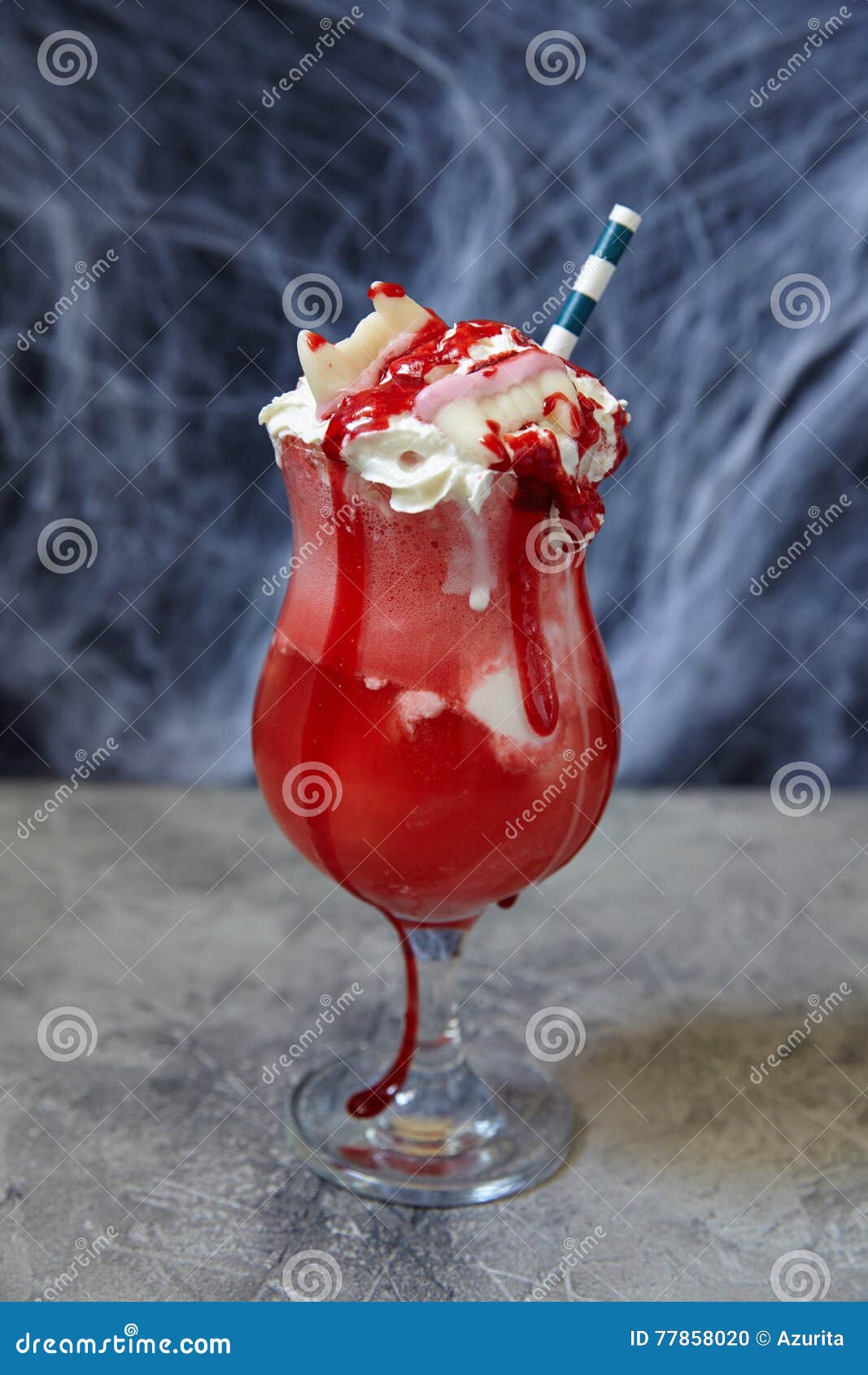 Halloween Vampire Ice Cream Floats Stock Photo - Image of holiday ...