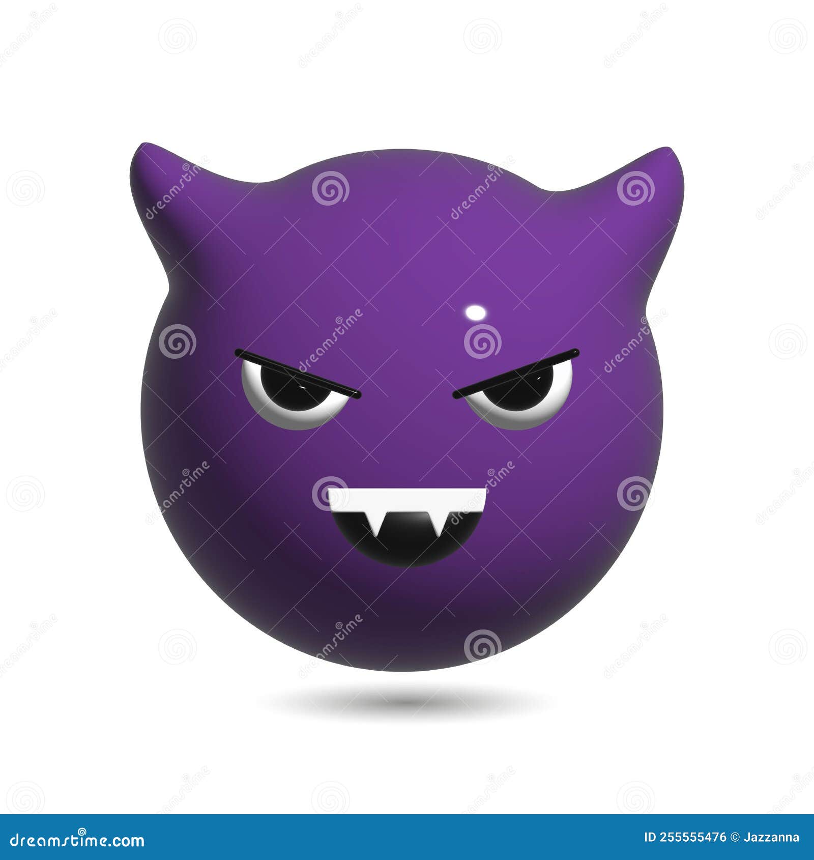 Halloween Vampire Purple Face 3D Rendering Stock Illustration ...