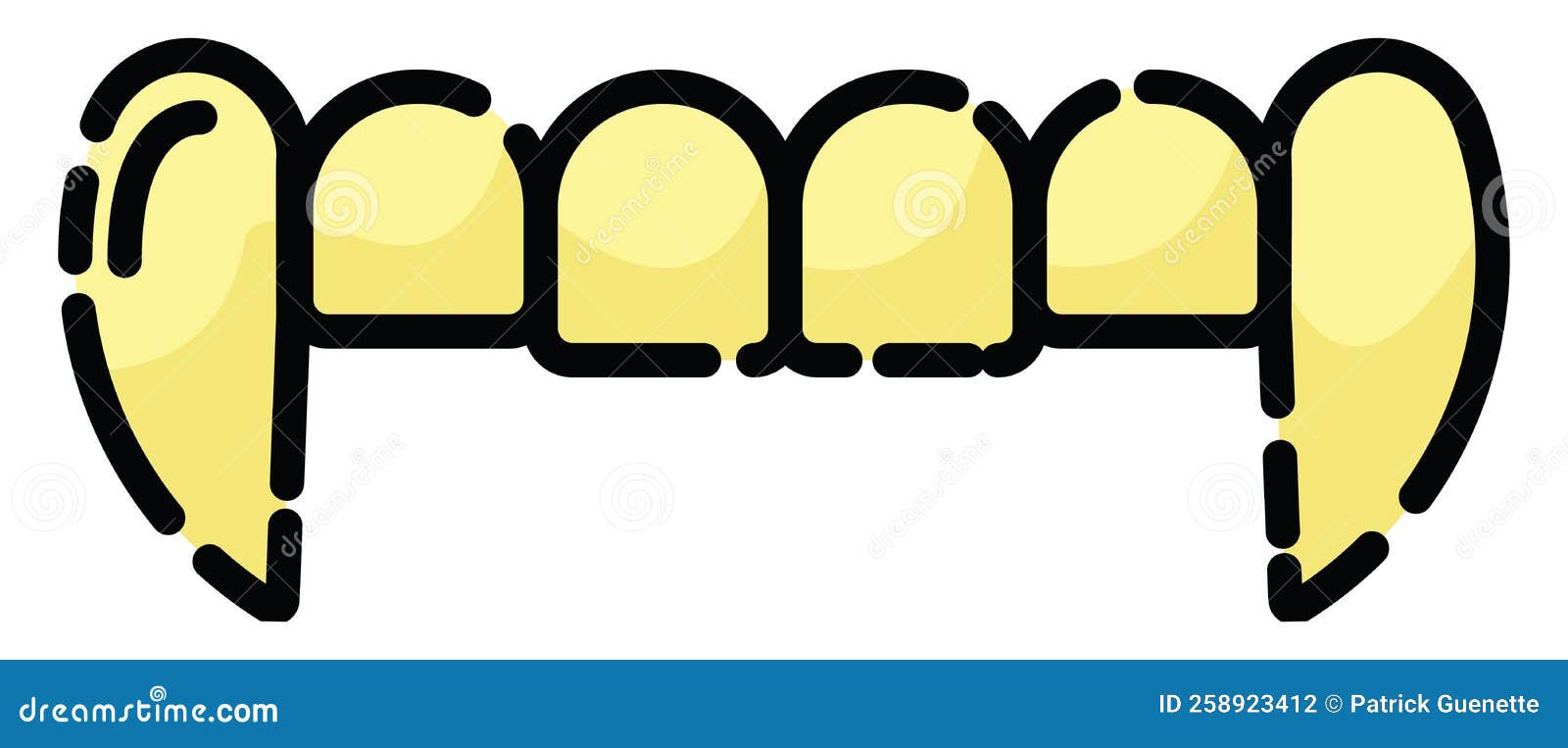 Halloween Vampire Teeth, Icon Stock Vector - Illustration of creepy ...