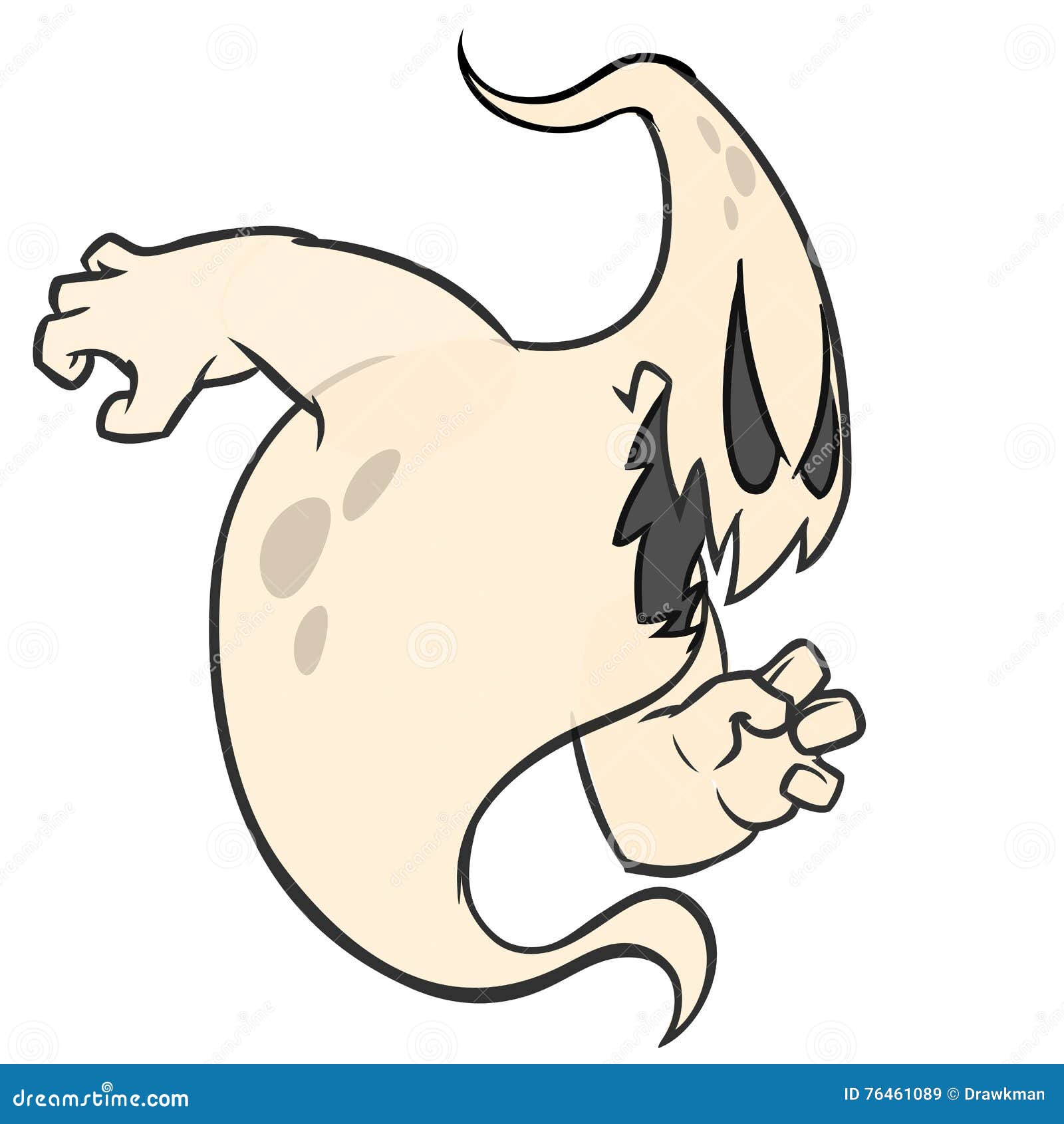 Scary Ghost In The Form Of Rags Vector Illustration | CartoonDealer.com ...