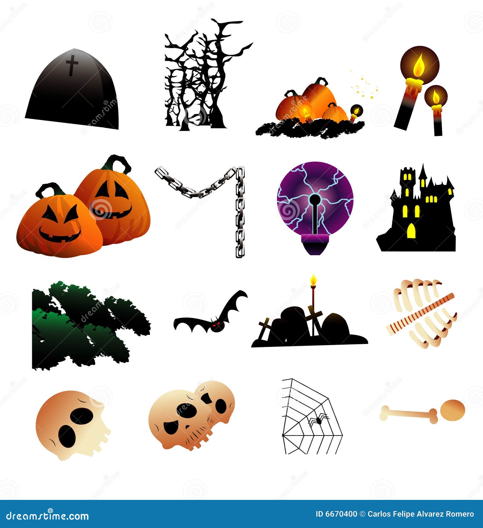 Halloween vector objects stock vector. Illustration of halloween - 6670400