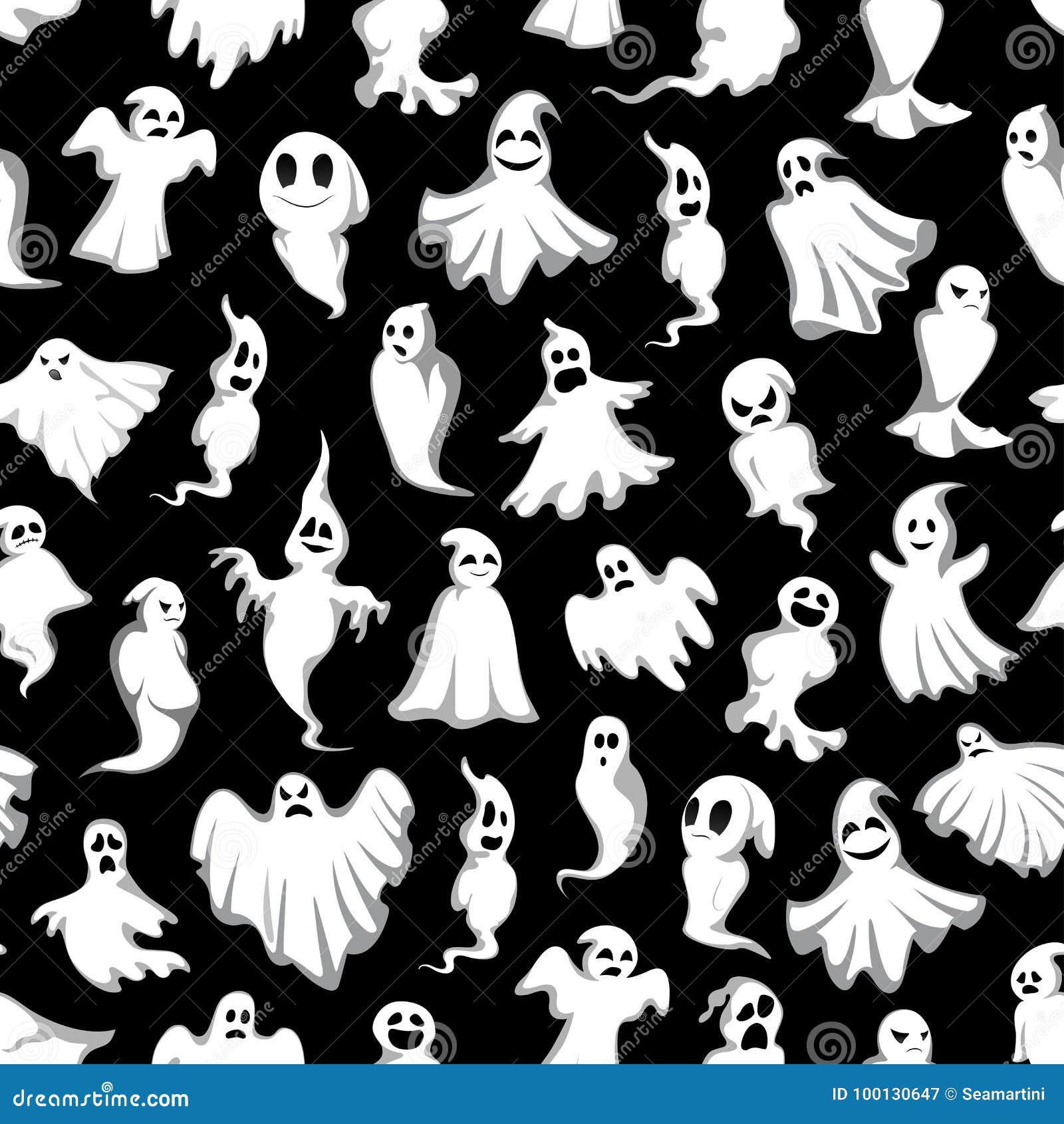 Halloween Vector Spooky Party Ghost Pattern Stock Vector - Illustration ... Halloween Vector Spooky Party Ghost Pattern Stock Vector - Illustration ...