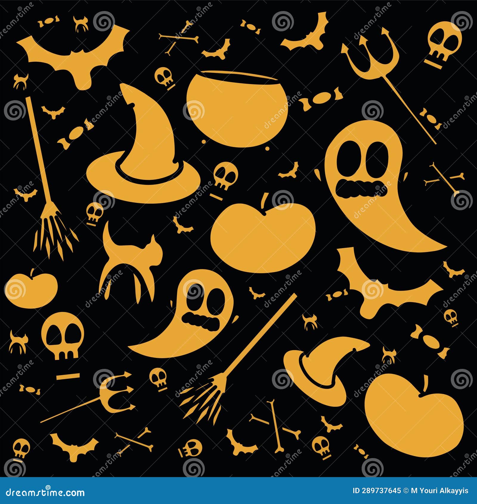 Halloween Vectors, Illustrations, Emojis, And Patterns. | CartoonDealer ...